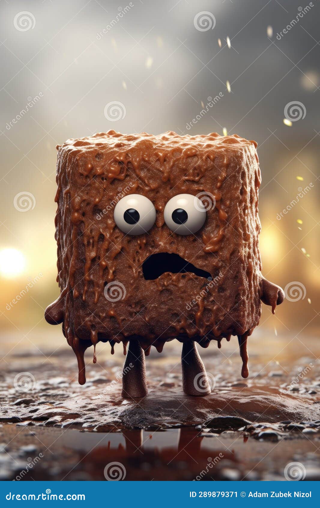 A Cartoon Character with Googly Eyes and a Face Stock Illustration ...