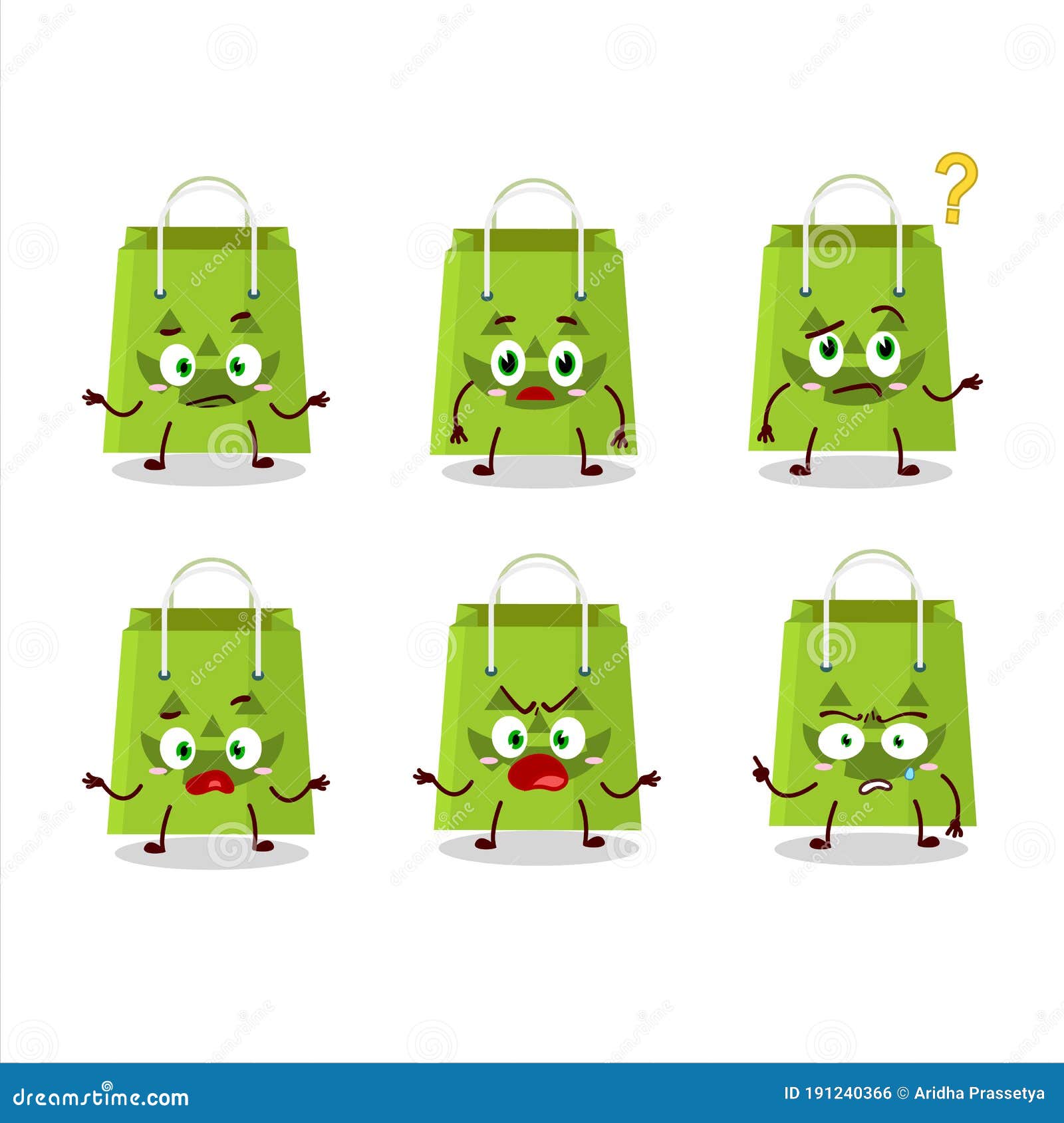 Cartoon Character of Halloween Tote Bag with What Expression Stock ...