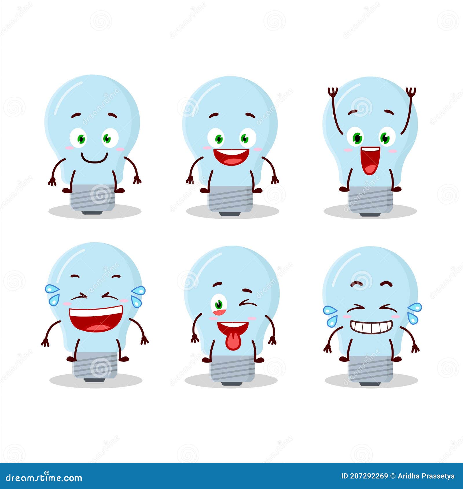 Cartoon Character of Halogen with Smile Expression Stock Vector ...