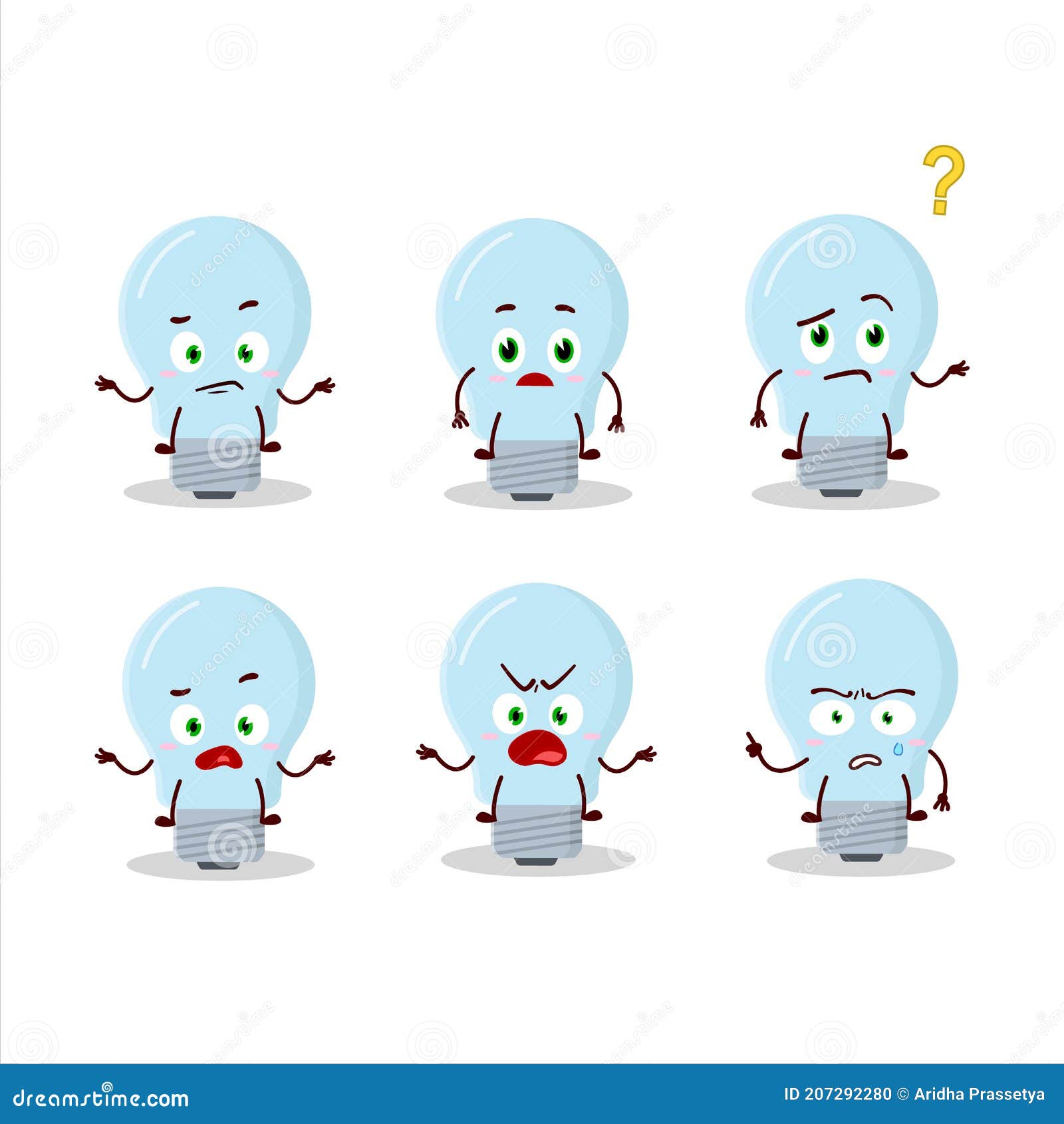 Cartoon Character of Halogen with What Expression Stock Vector ...