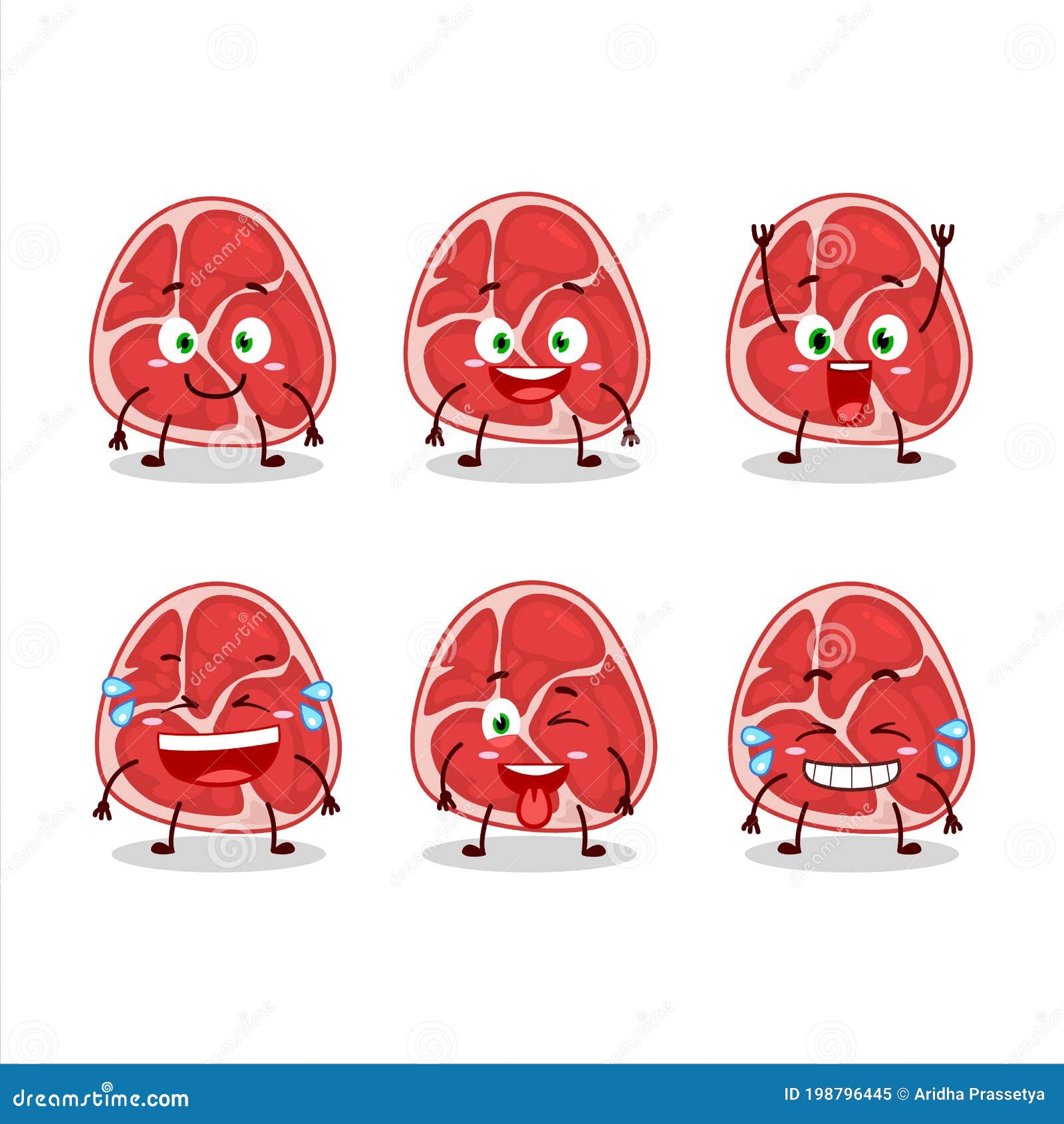 Cartoon Character of Ham with Smile Expression Stock Vector ...