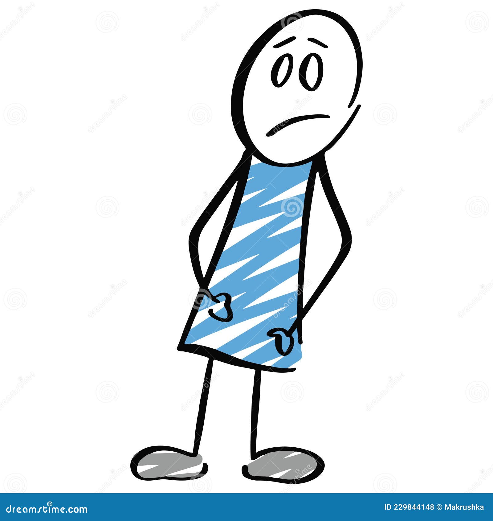 Sad Cartoon Characters Sketch