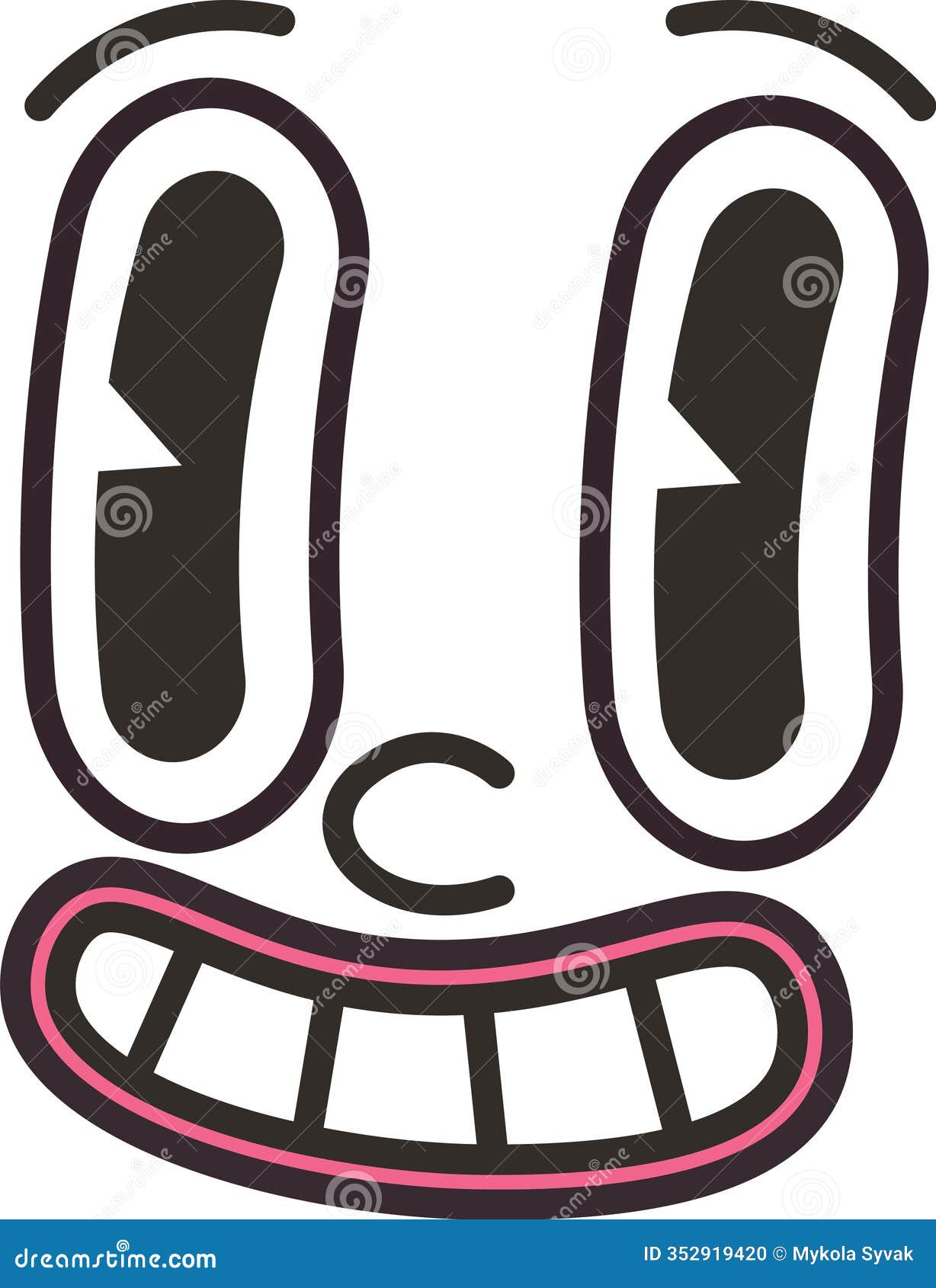 Cartoon Character Happy Face Stock Illustration - Illustration of smile ...
