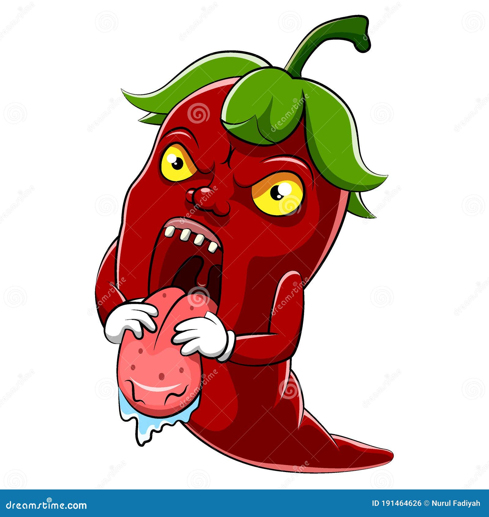 Cartoon Character of an Hot Chili Stock Vector - Illustration of ...