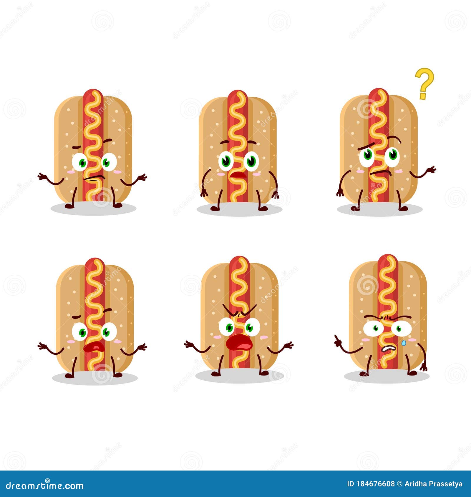 Scared Hotdog Cartoon Stock Illustration | CartoonDealer.com #43762816