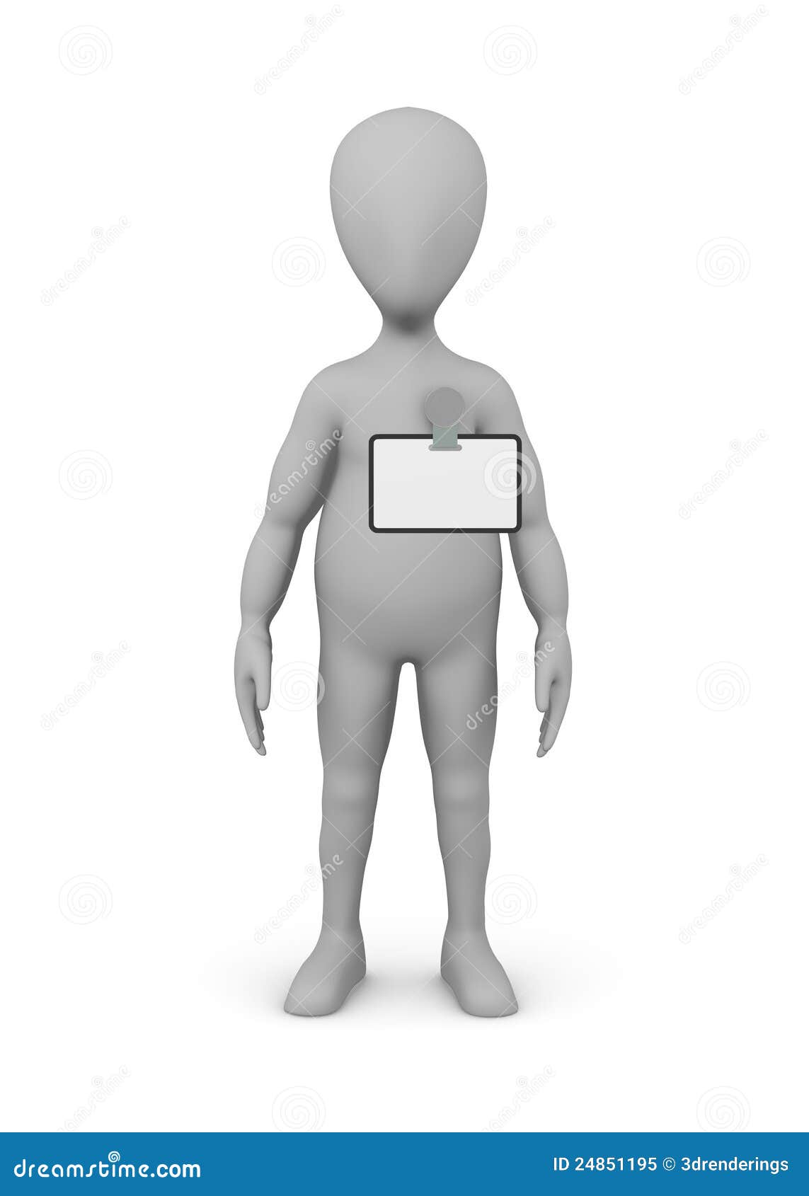 Cartoon Character with ID Badge5 Stock Illustration - Illustration of ...