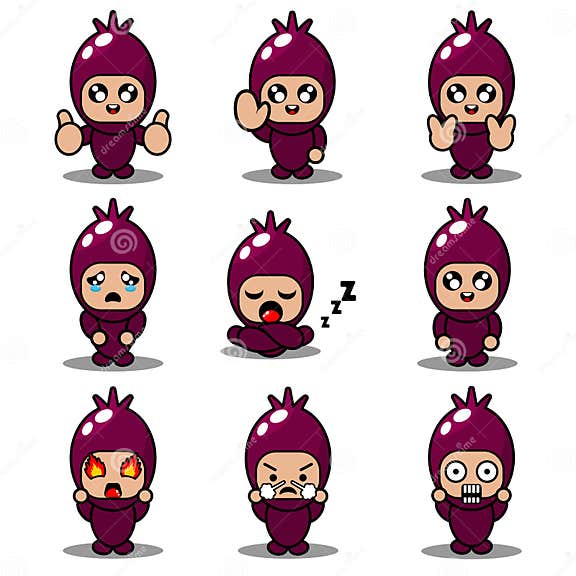 Shallot Mascot Costume Expression Set Stock Vector - Illustration of ... Shallot Mascot Costume Expression Set Stock Vector - Illustration of ...