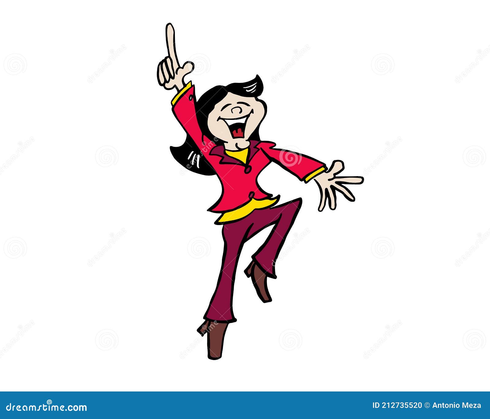 Yay Ji stock vector. Illustration of happiness, cartoon - 212735520