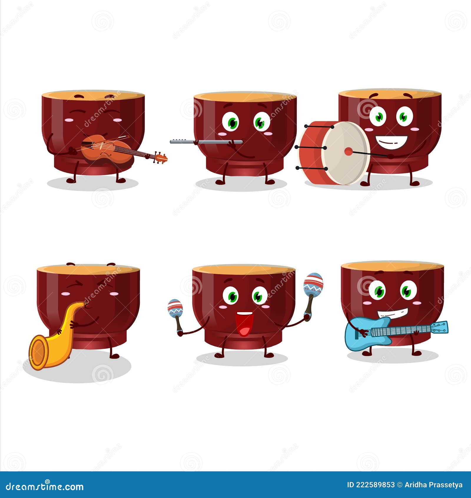 Kava Drink Cartoon Character Bring The Flags Of Various Countries ...