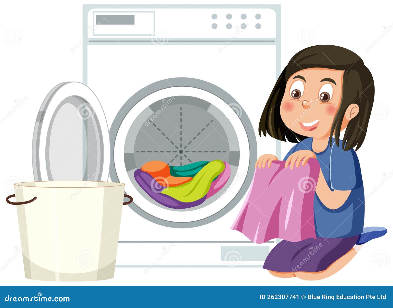 Cartoon Character of Kid Cleaning Stock Vector - Illustration of ...