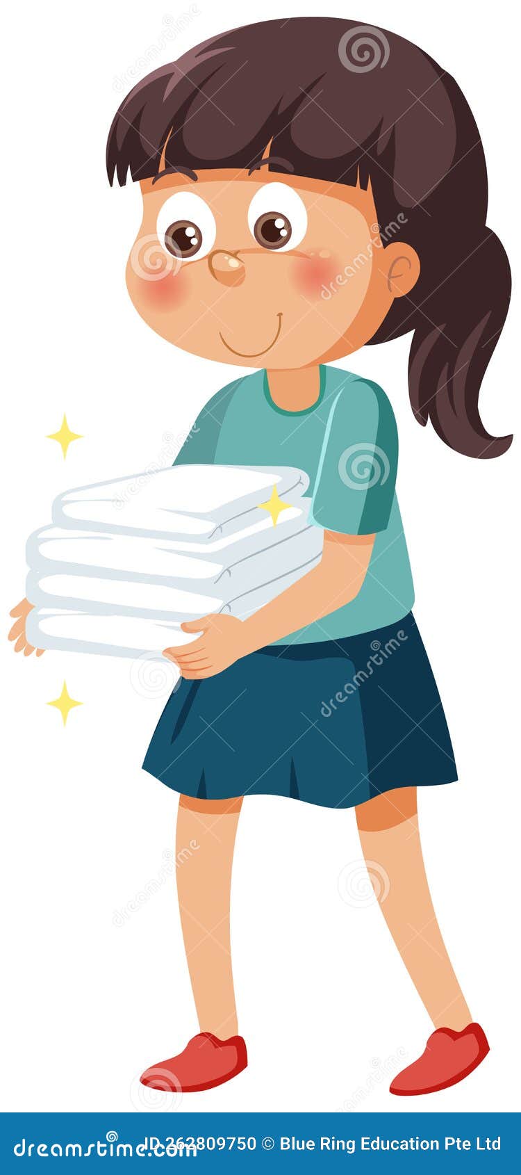 Cartoon Character of Kid Cleaning Stock Vector - Illustration of eps10 ...