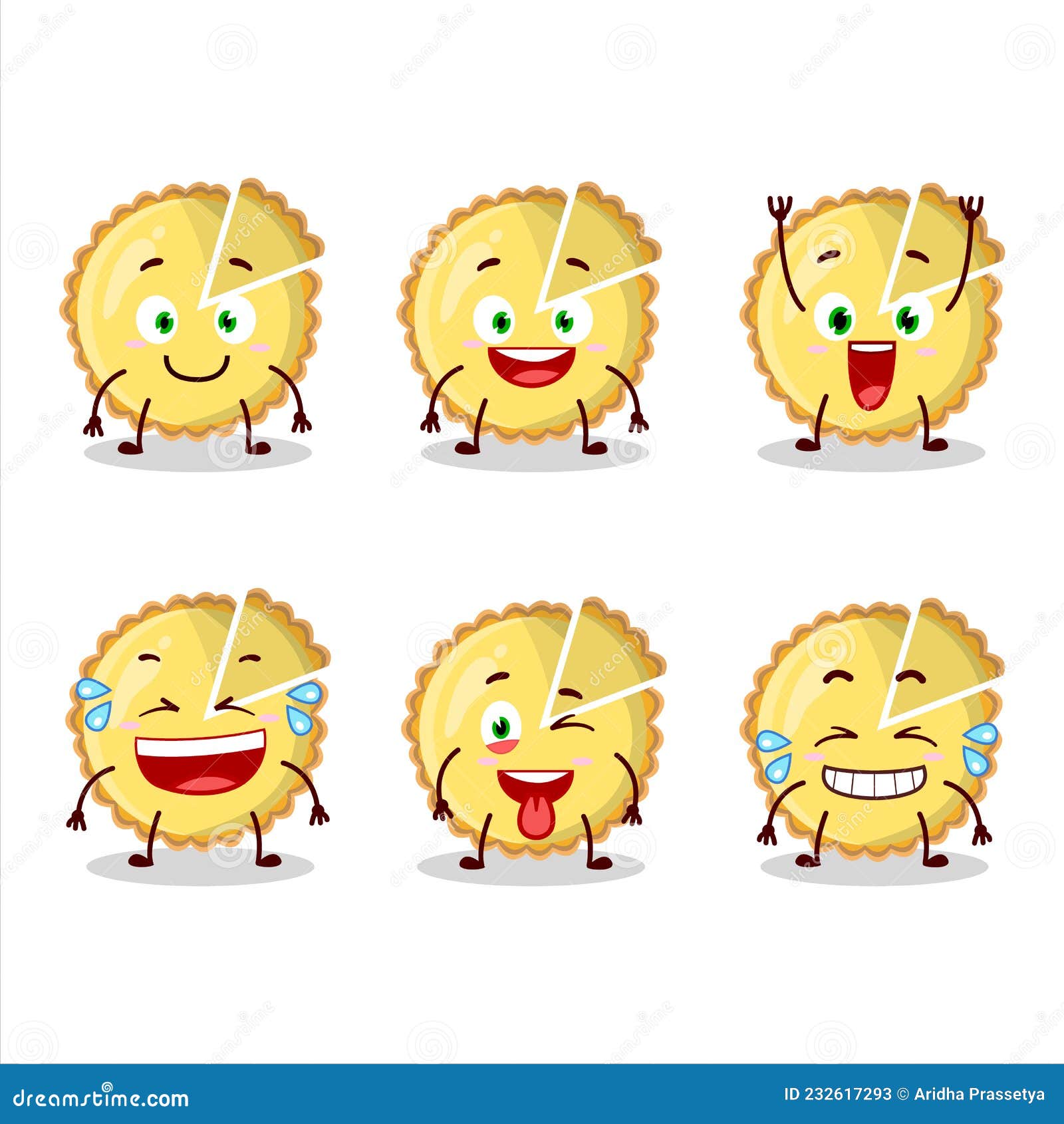 Lemon Smile Emoticon Cartoon Set Character. Different Mood Lemon Fruits ...