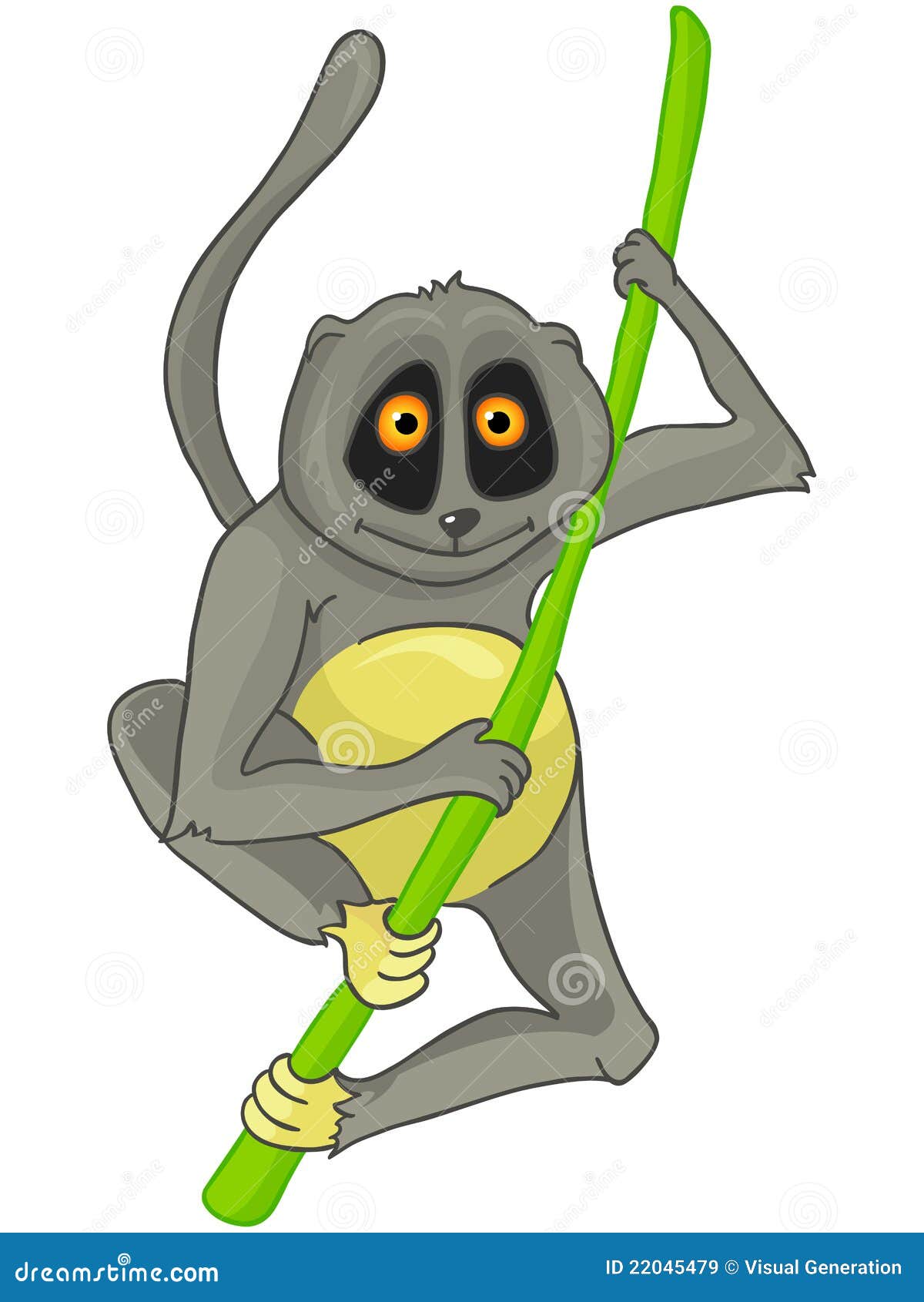 Cartoon Character Lemur stock vector. Illustration of smiling - 22045479