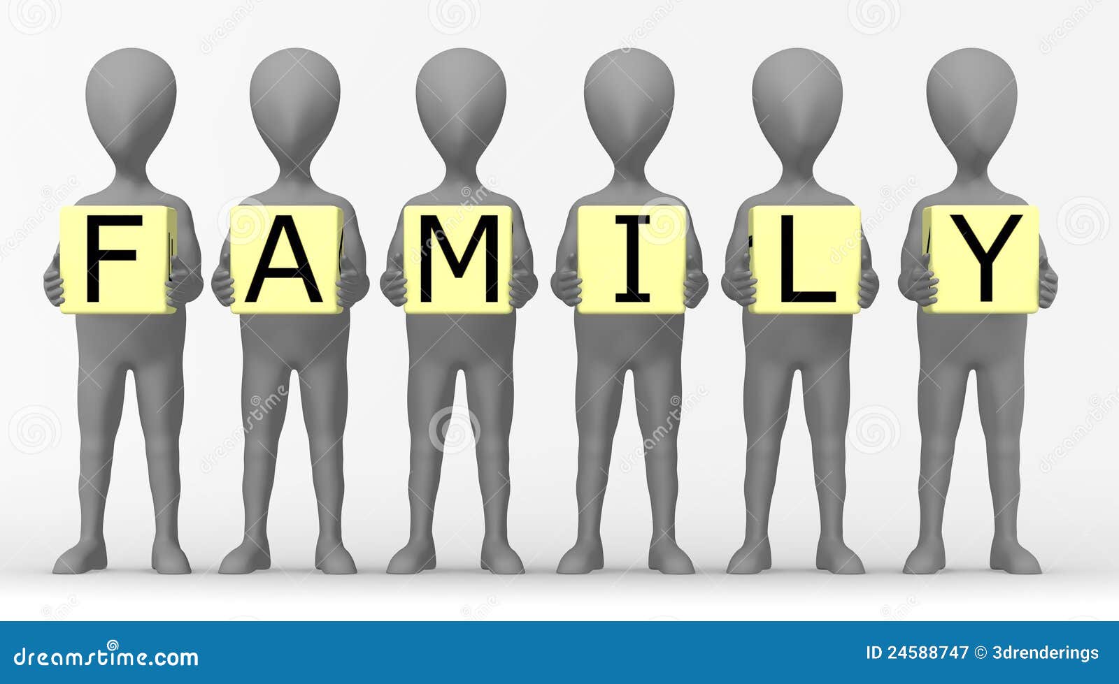 Cartoon Character with Letters - Family Stock Illustration ...