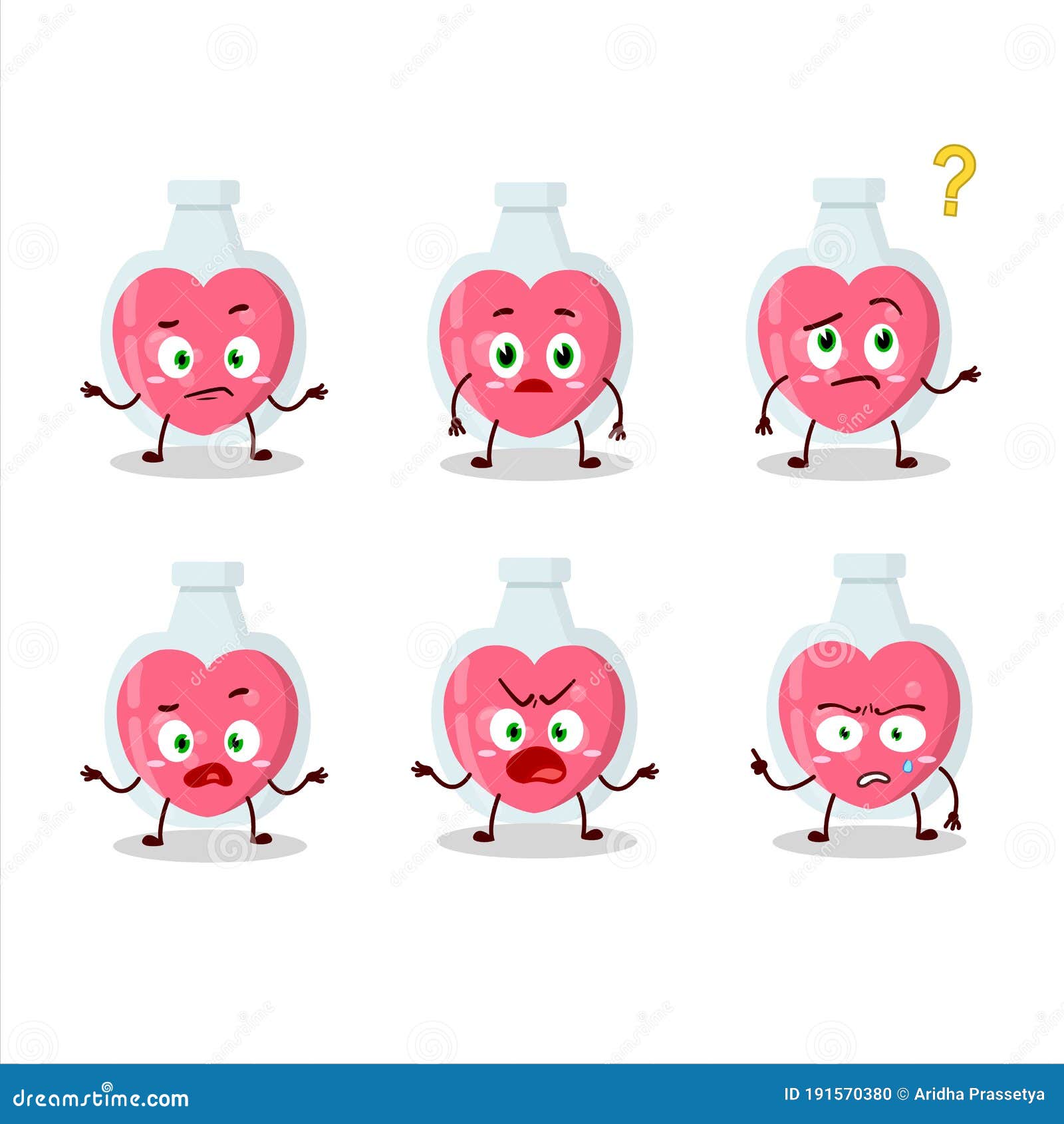 Cartoon Character of Love Potion with What Expression Stock Vector ...