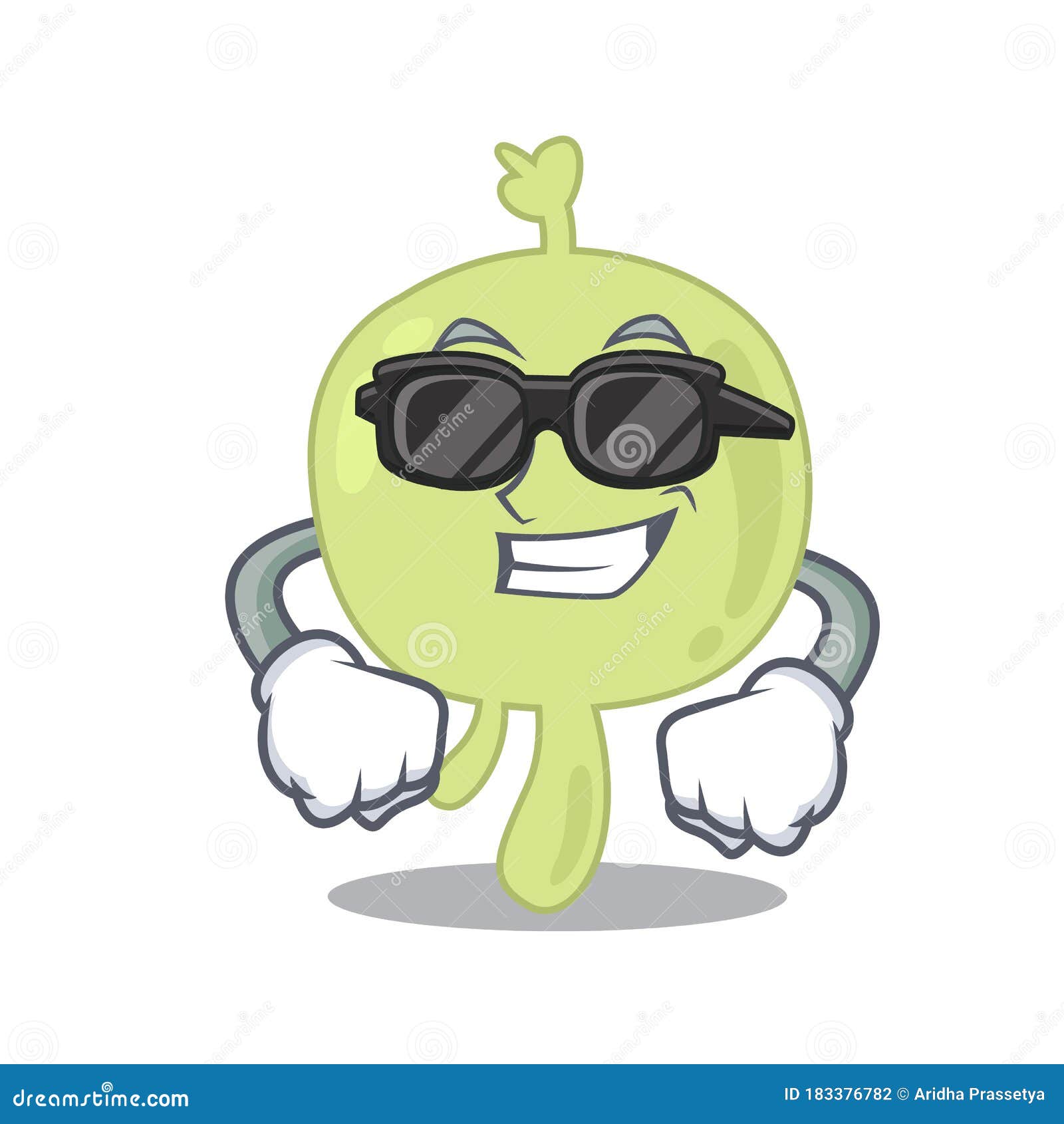 Cartoon Character of Lymph Node Wearing Classy Black Glasses Stock ...