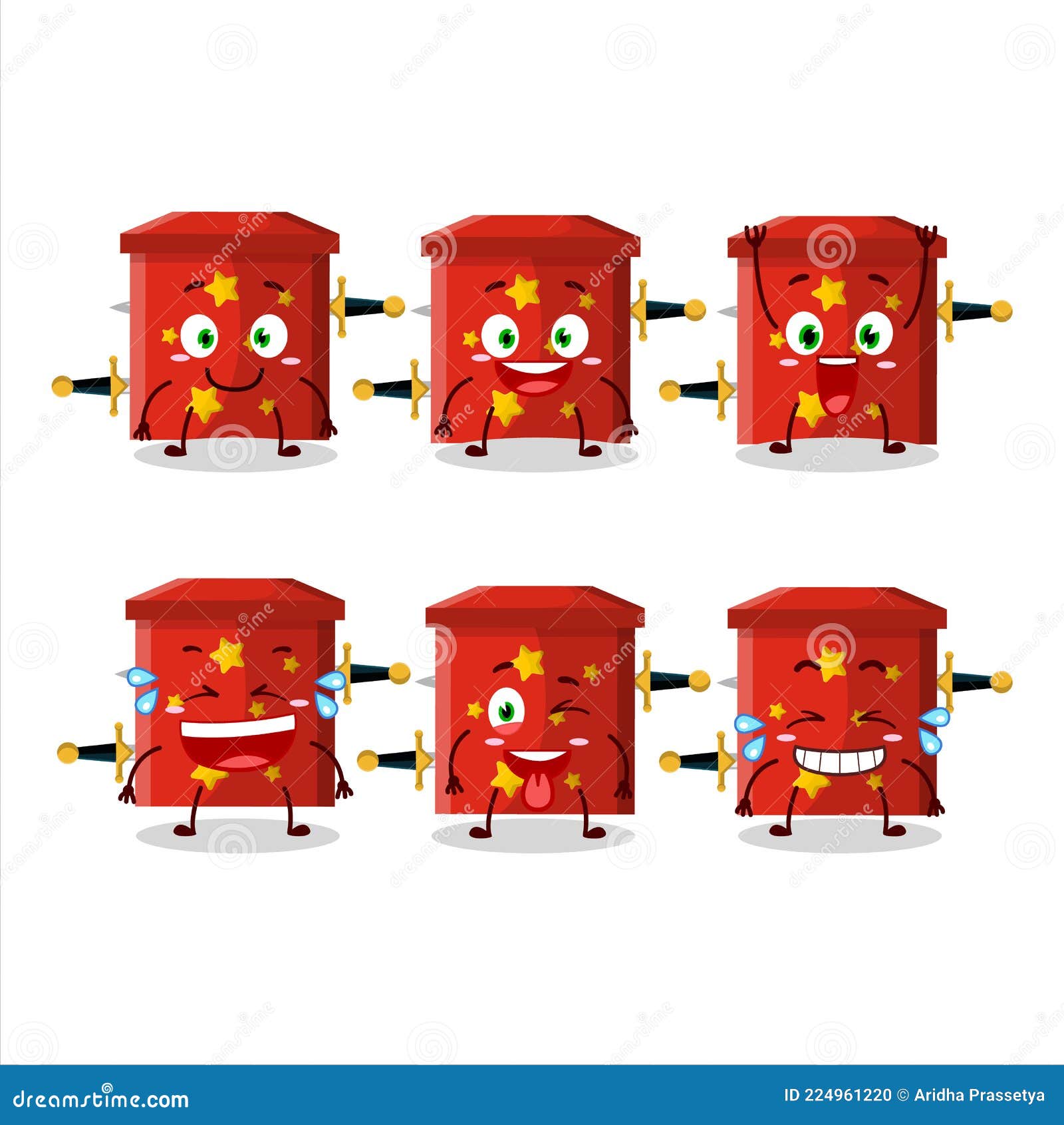 Cartoon Character of Magic Box Fantasy with Smile Expression Stock ...