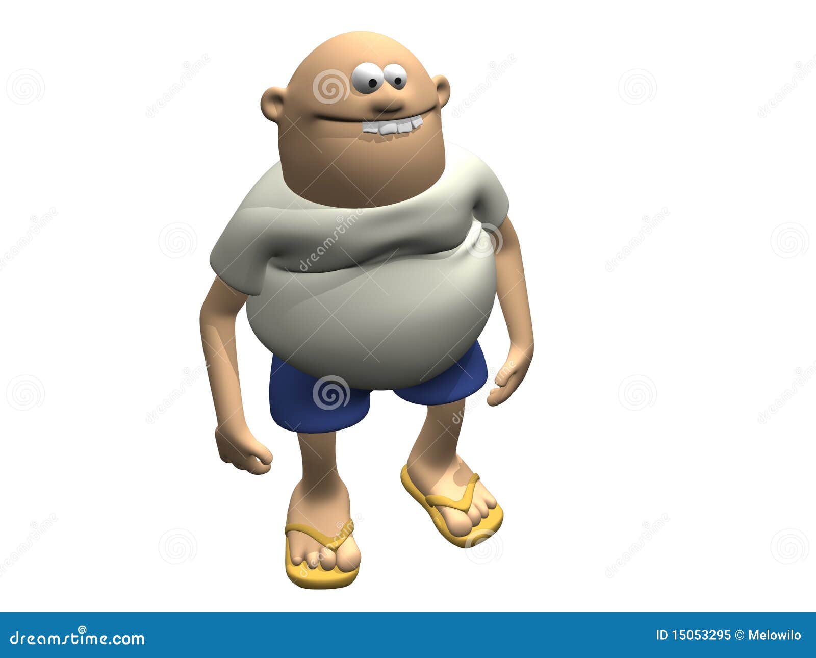 Cartoon Character Man with Belly 3 Stock Illustration - Illustration of ...