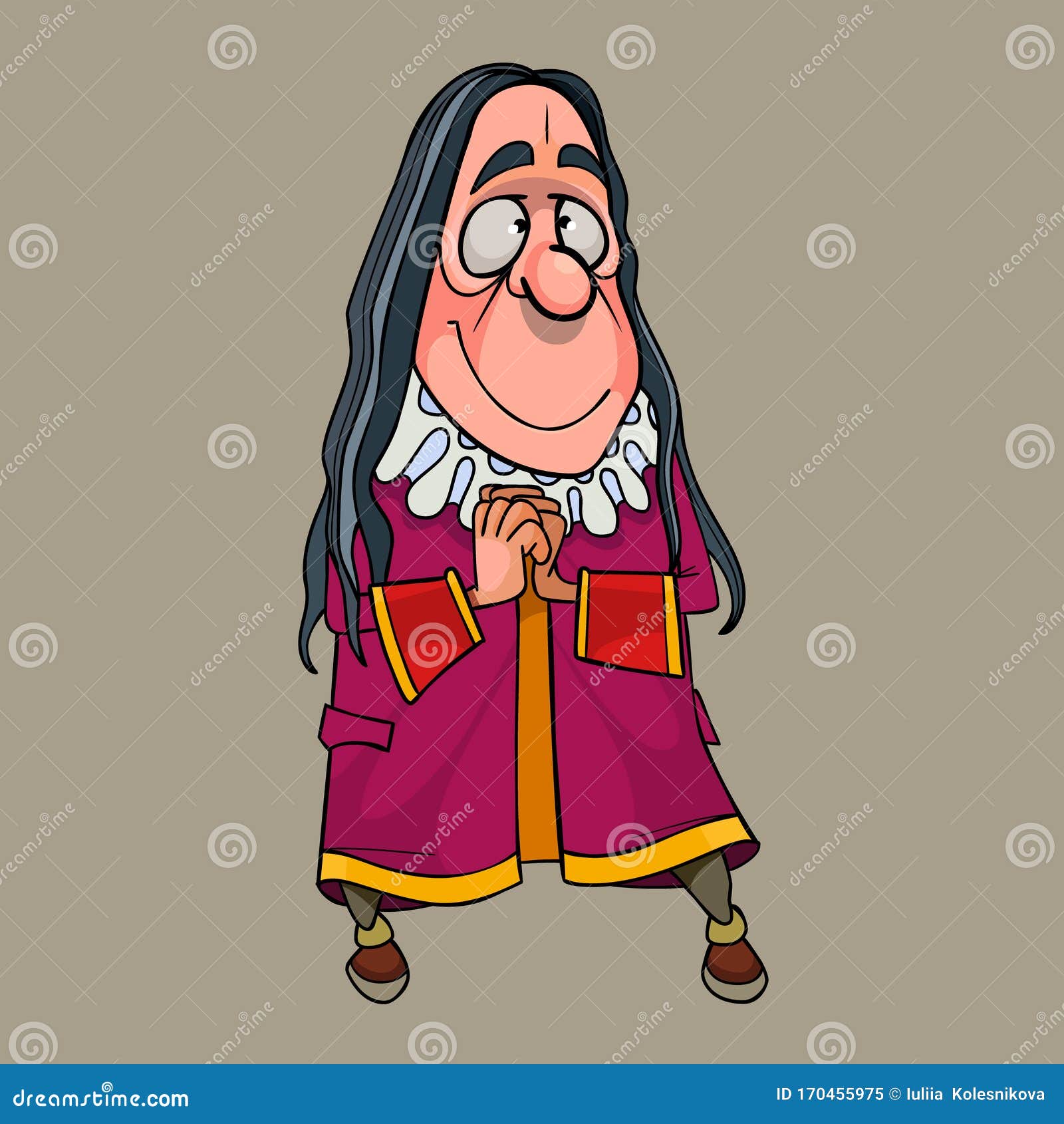 Cartoon Character Man in Medieval Clothes with Frill Stock Vector ...
