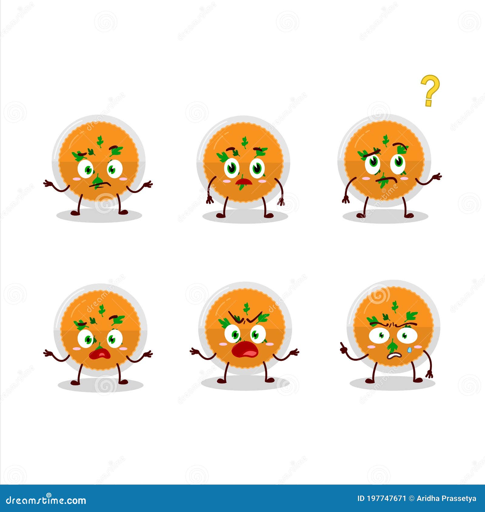 Cartoon Character of Mashed Orange Potatoes with What Expression Stock ...