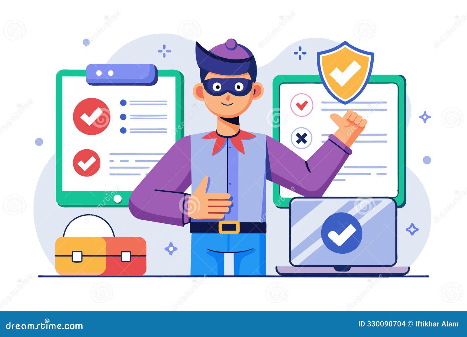 A Cartoon Character in a Mask Illustrates Customizable Authentication ...