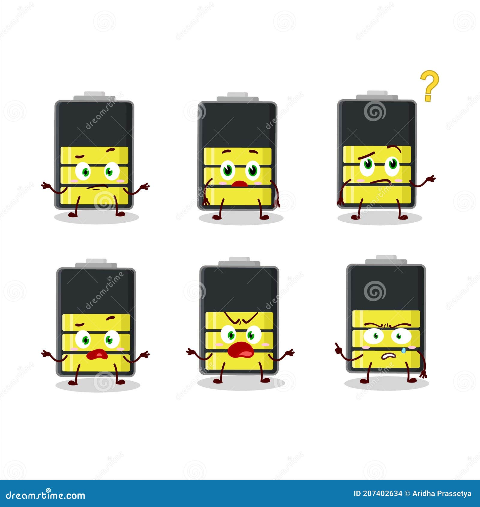Medium Battery Cartoon Character With Love Cute Emoticon ...