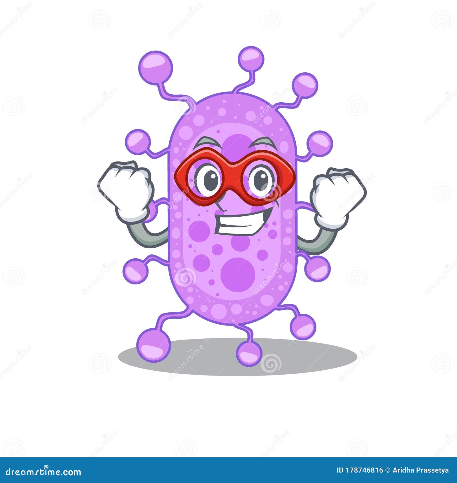 A Cartoon Character of Mycobacterium Performed As a Super Hero Stock ...