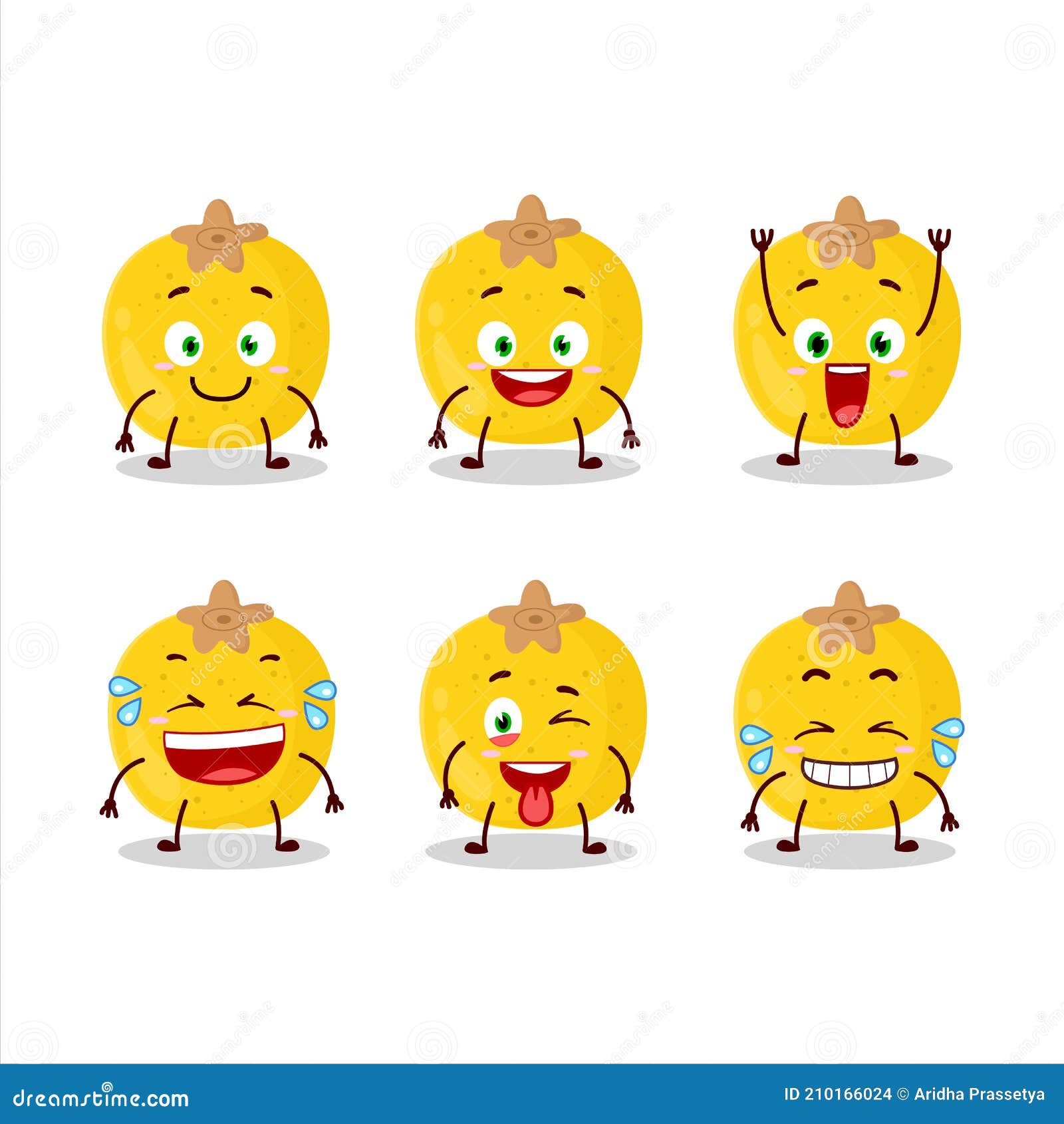 Cartoon Character of Nance Fruit with Smile Expression Stock Vector ...