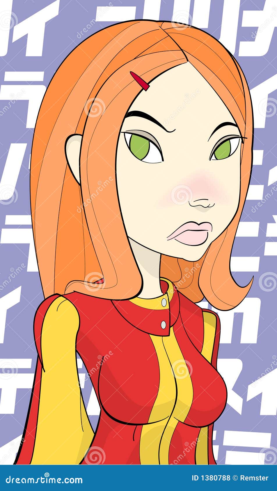 Cartoon Character Ninja Gal Stock Illustration - Illustration of evil ...