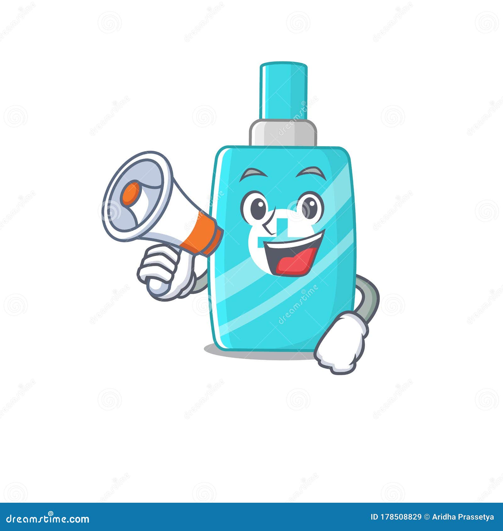 Cartoon Character of Ointment Cream Having a Megaphone Stock Vector ...