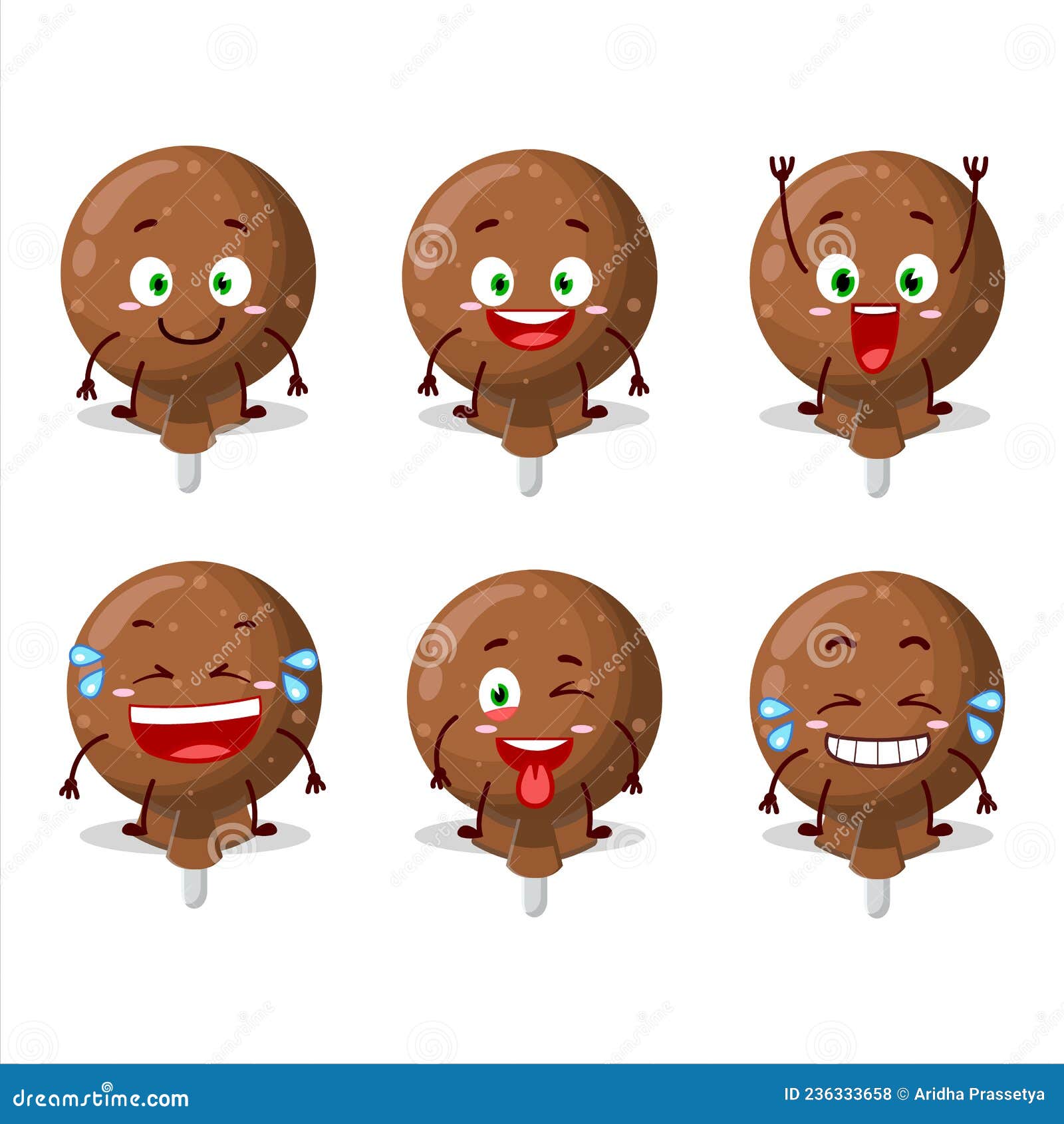 Cartoon Character of Orange Lolipop Wrapped with Smile Expression Stock ...