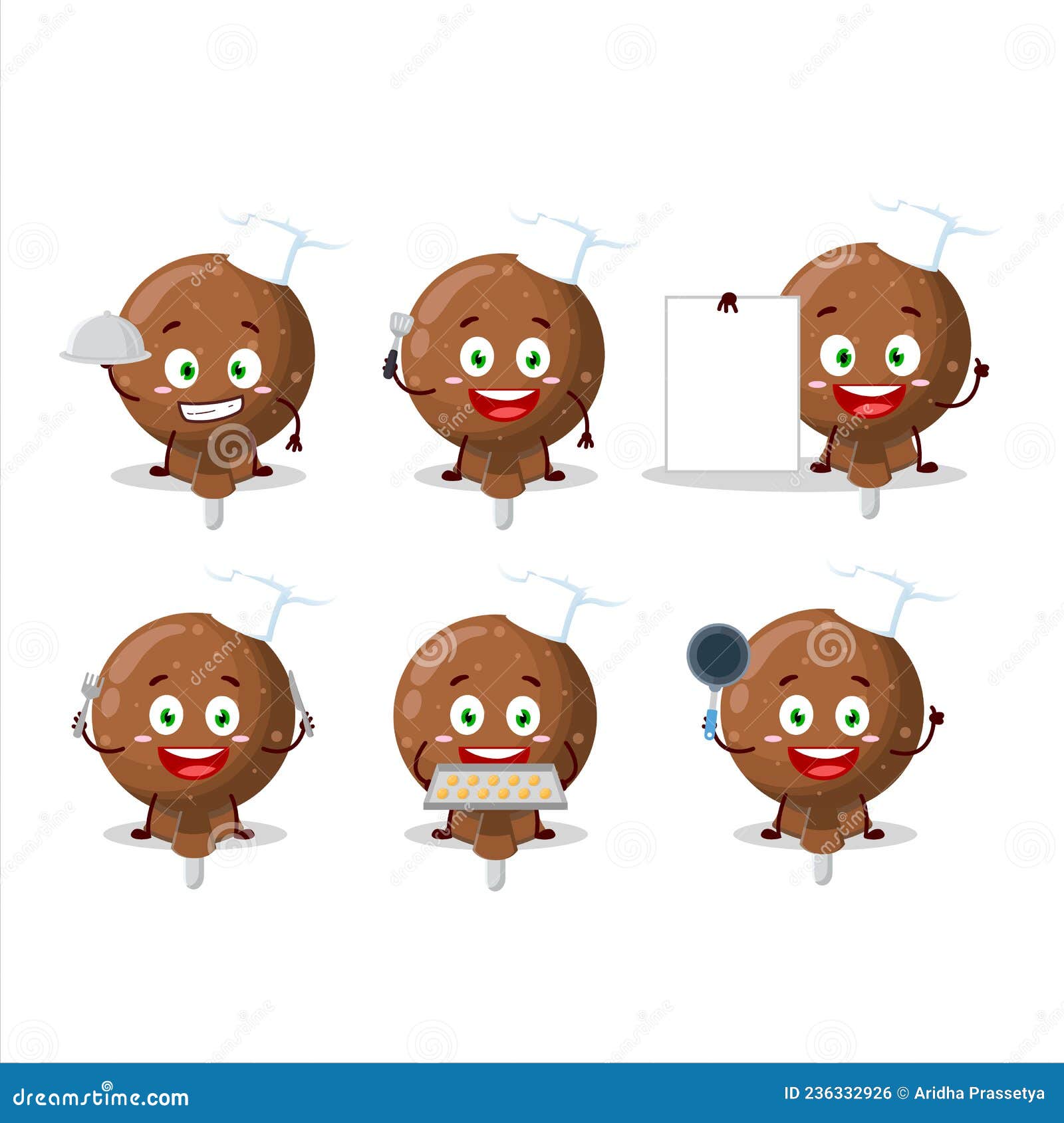 Cartoon Character of Orange Lolipop Wrapped with Various Chef Emoticons ... Cartoon Character of Orange Lolipop Wrapped with Various Chef Emoticons ...