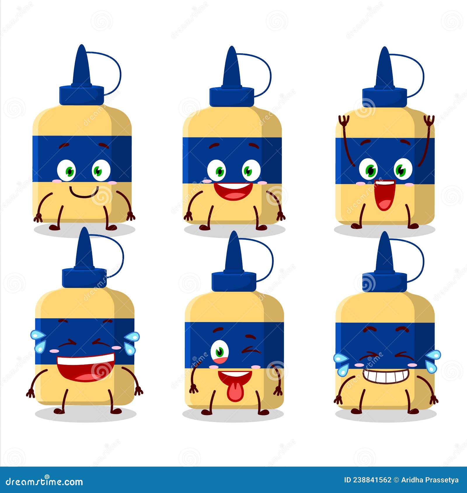 Cartoon Character of Paper Glue with Smile Expression Stock Vector ...