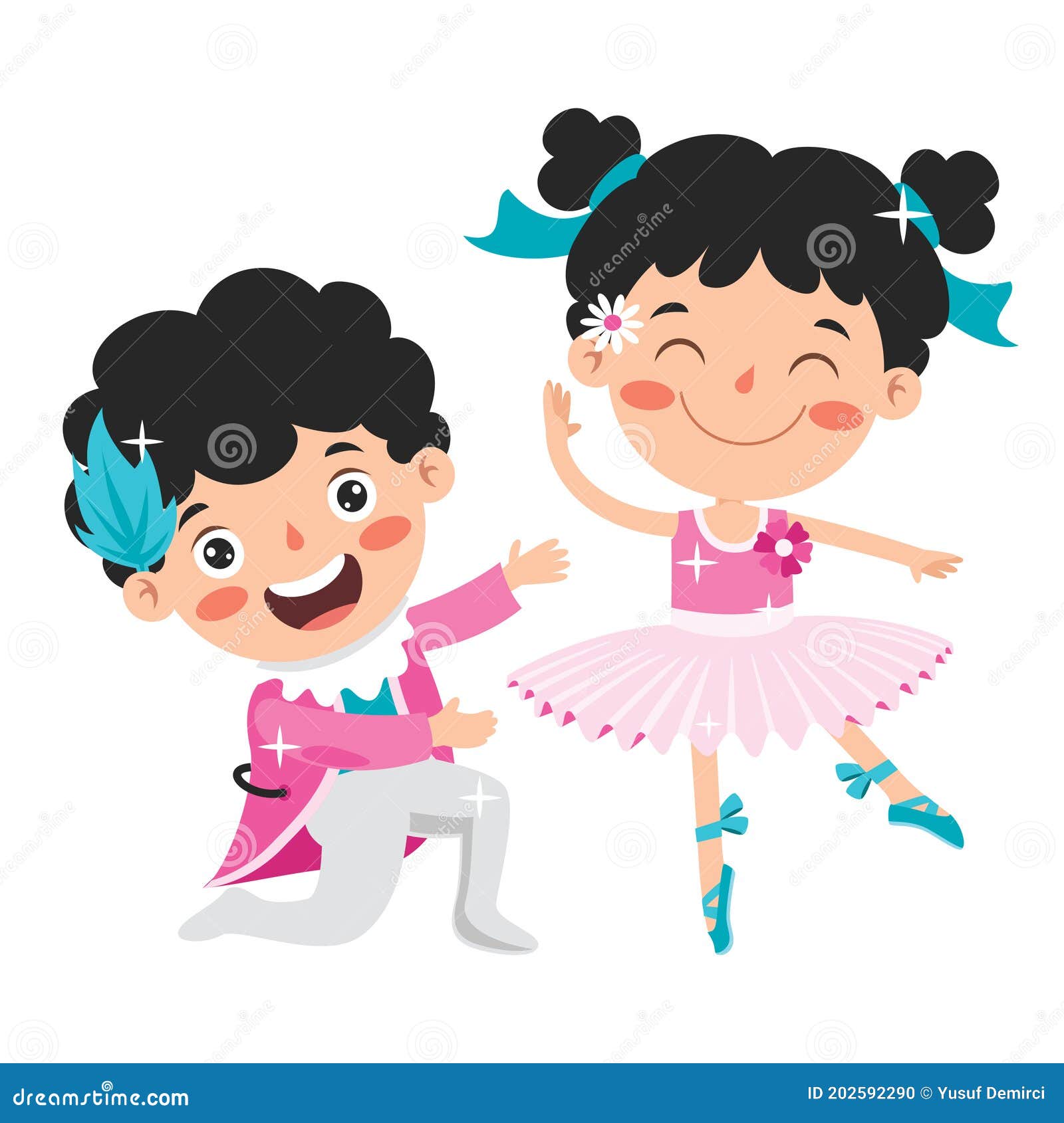 Cartoon Character Performing Classical Ballet Stock Vector ...