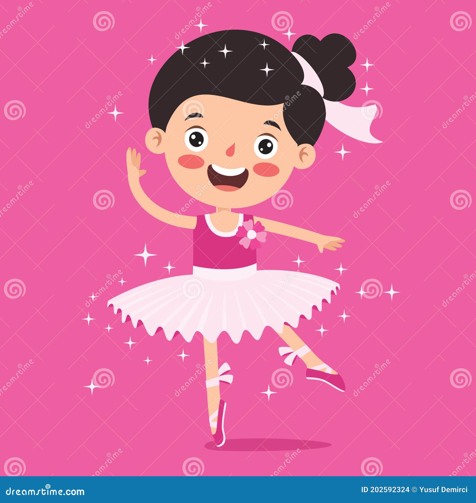 Cartoon Character Performing Classical Ballet Stock Vector ...