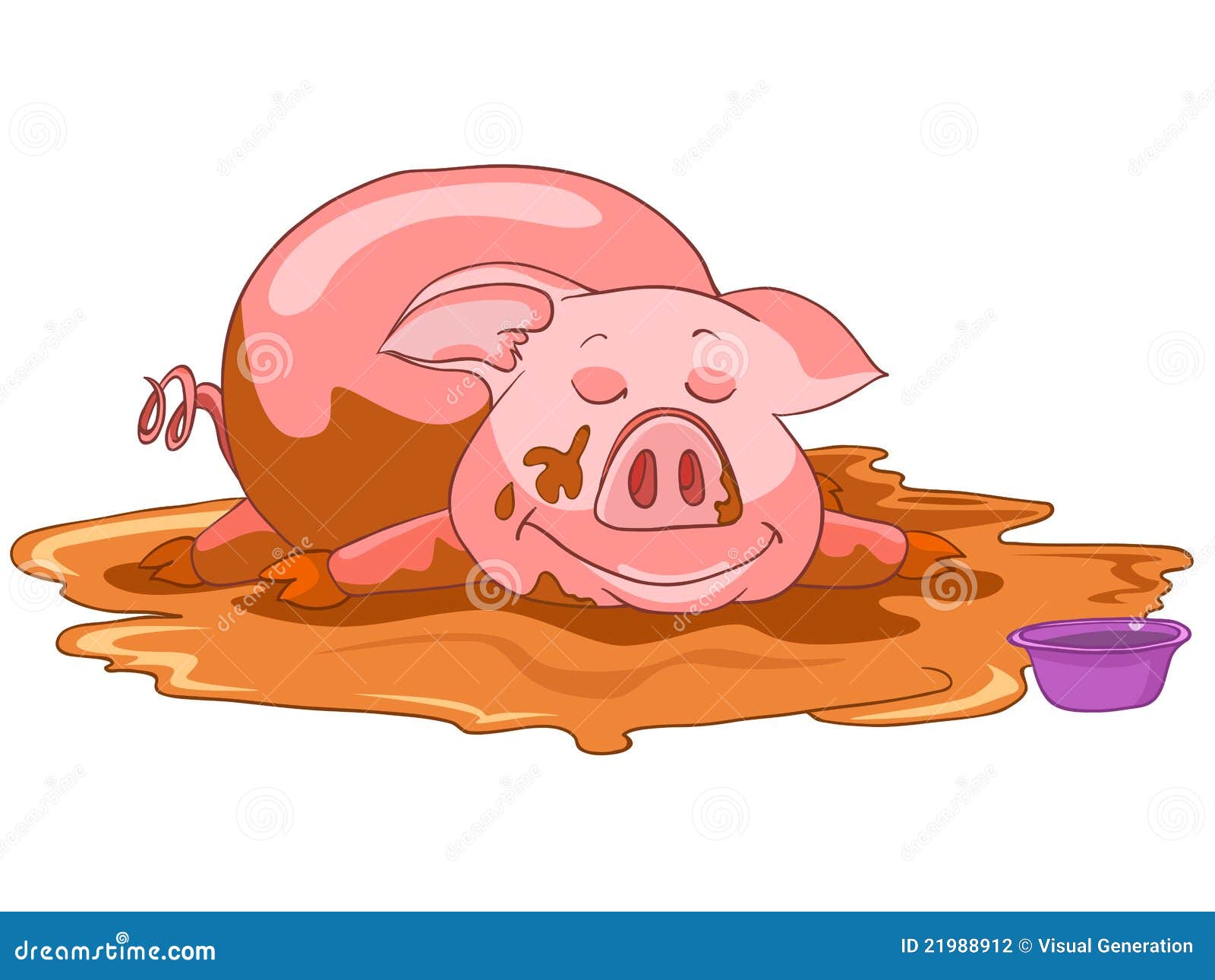 Cartoon Character Pig stock vector. Illustration of young - 21988912