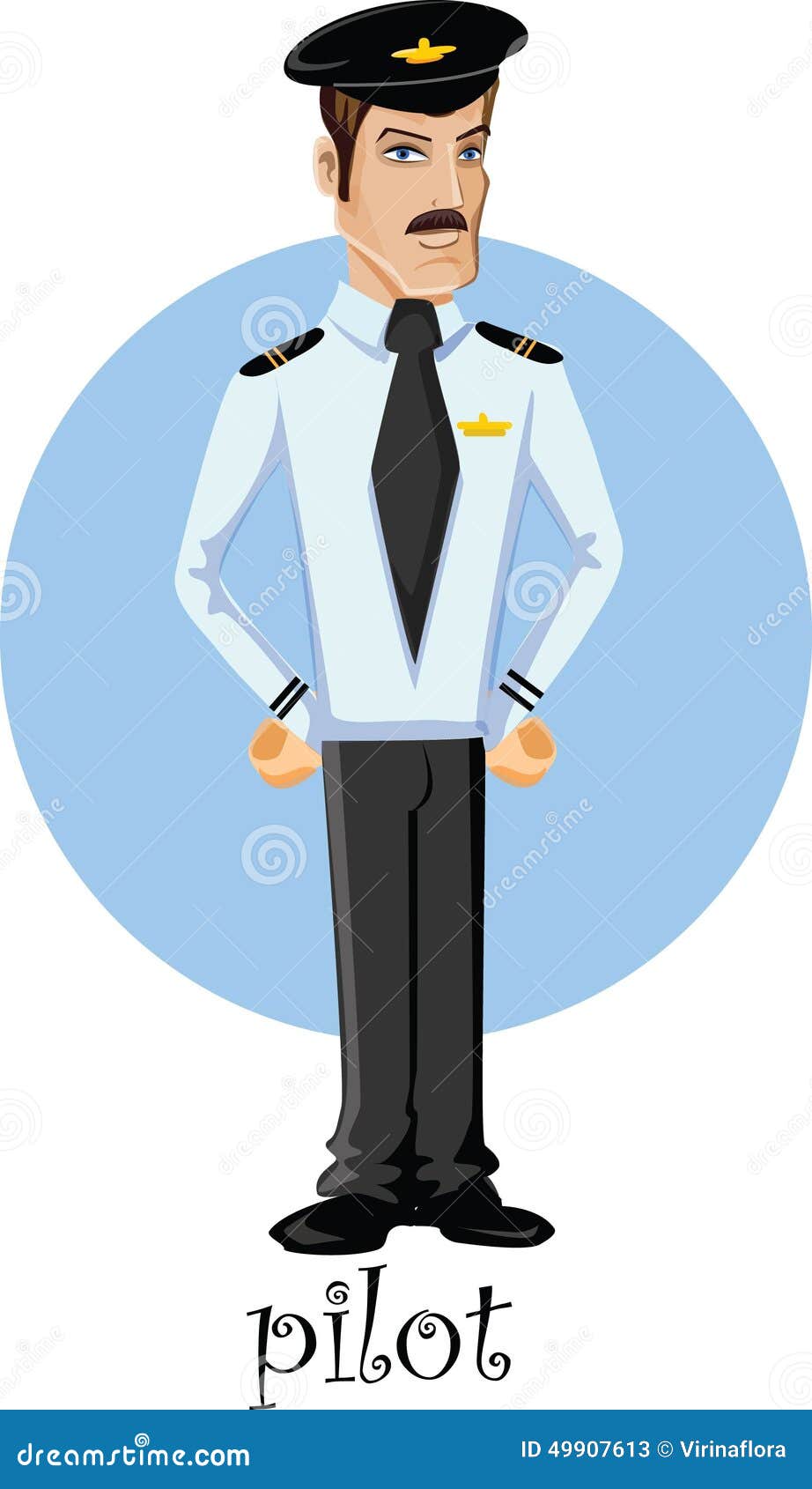 Cartoon Character- Pilot,vector Stock Vector - Illustration of smile ...
