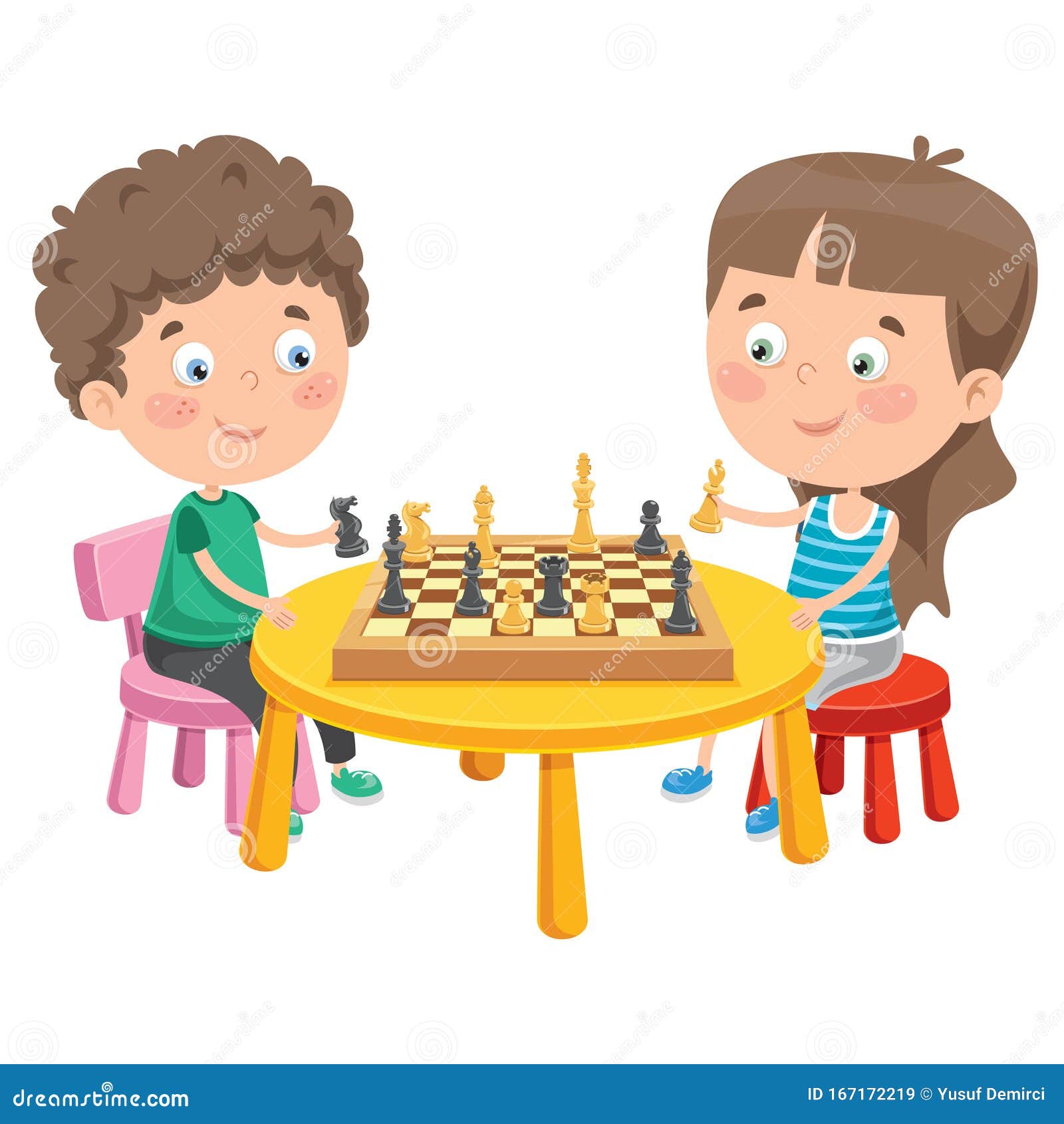 Girl Chess Game Stock Illustrations – 584 Girl Chess Game Stock ...
