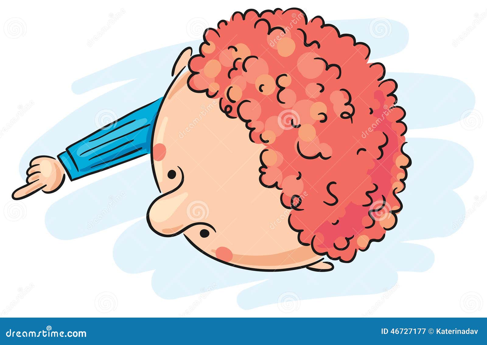 Cartoon Character is Pointing at Something Stock Vector - Illustration ...