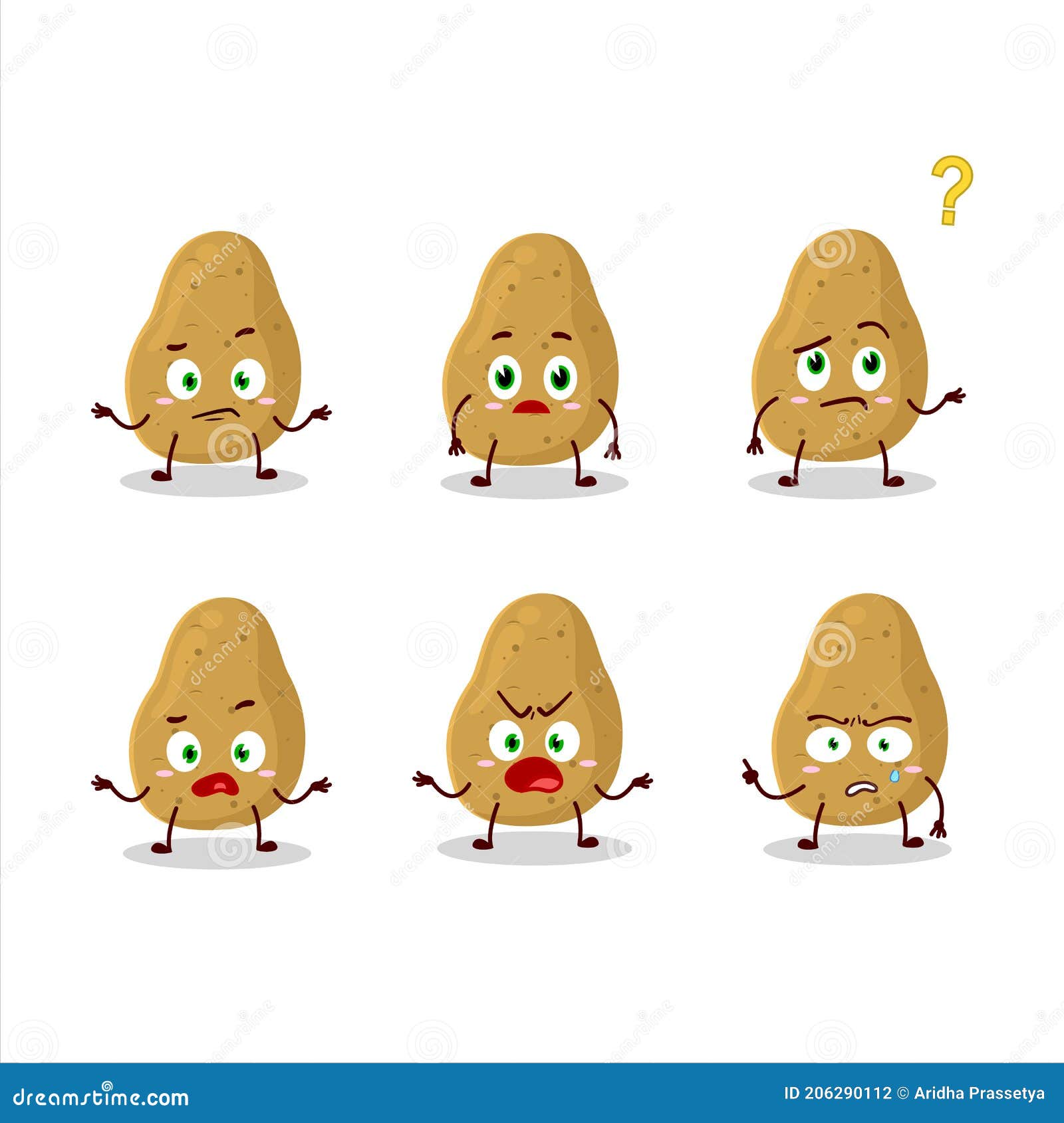 Cartoon Character of Potato with What Expression Stock Vector ... Cartoon Character of Potato with What Expression Stock Vector ...