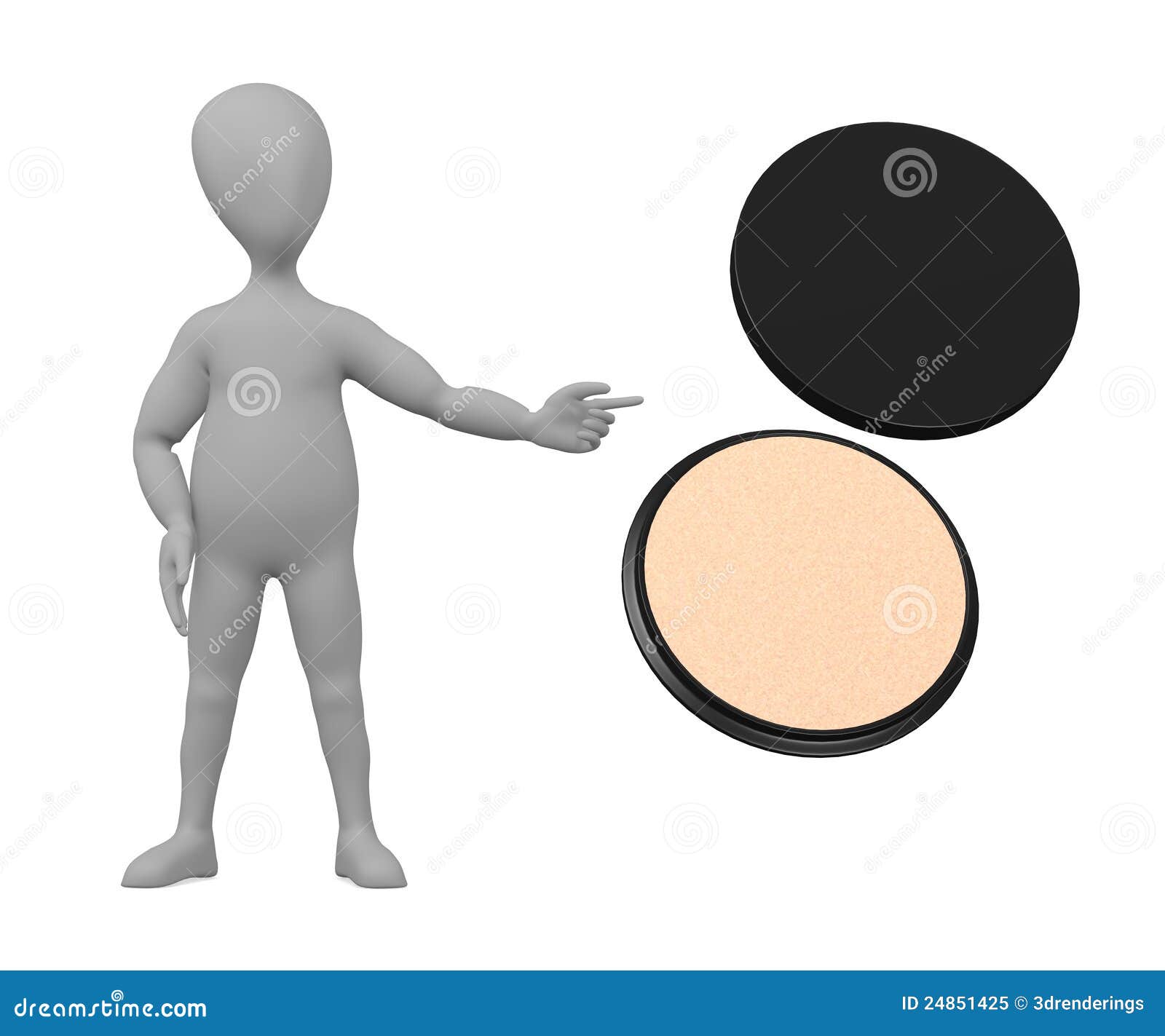 Cartoon Character with Powder3 Stock Illustration - Illustration of ...