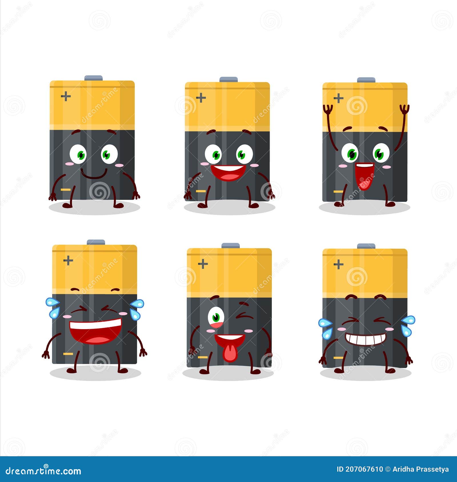 Cartoon Character of Power Battery with Smile Expression Stock Vector ...