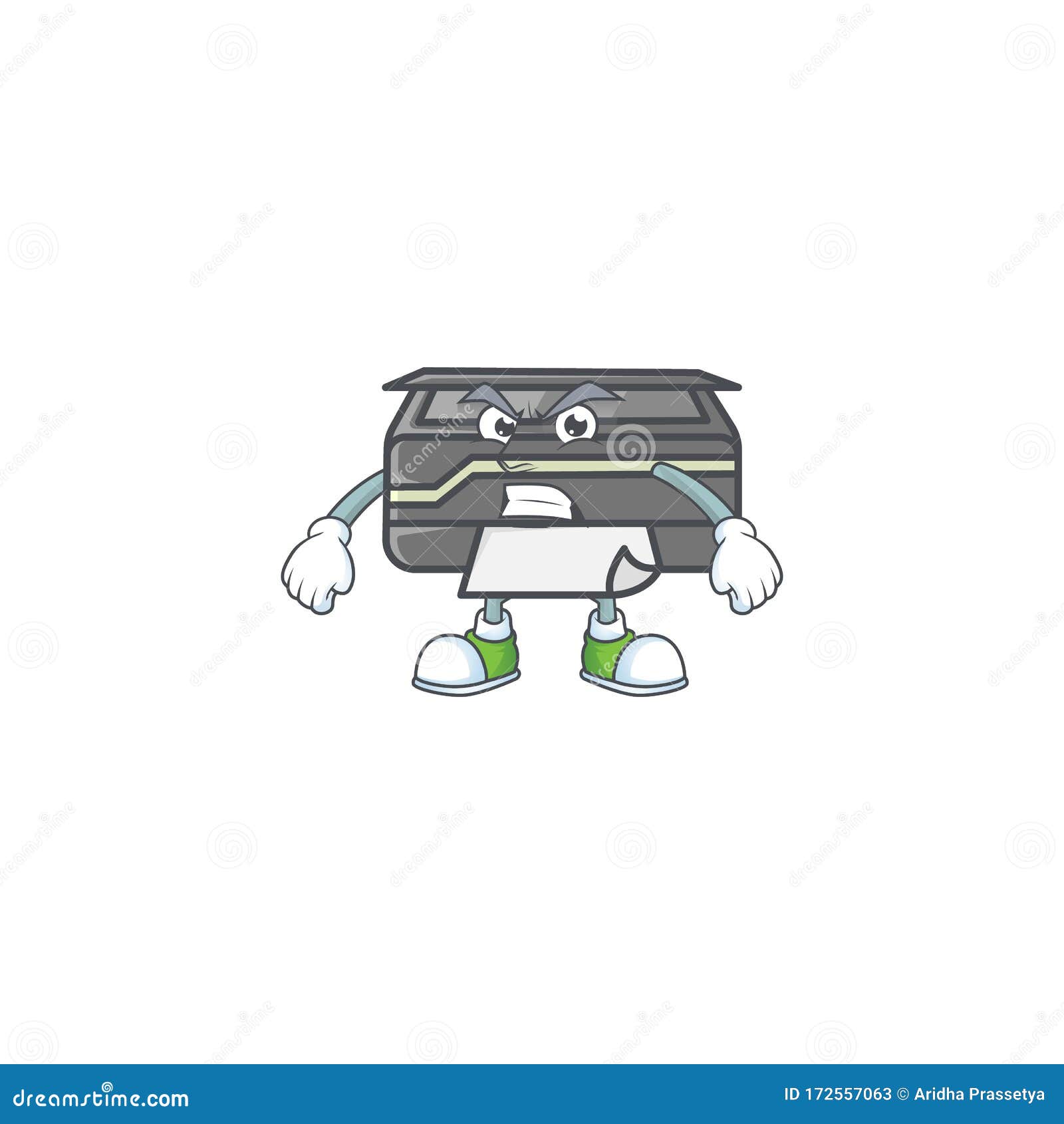 Cartoon Character of Printer with Angry Face Stock Vector ...