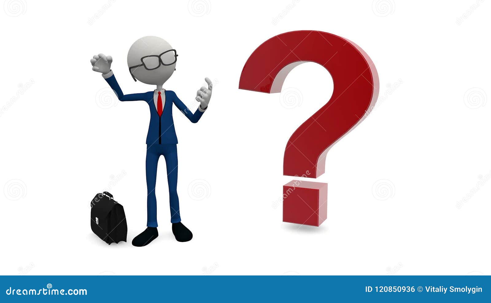 Cartoon Character with Question Mark Stock Footage - Video of confirm ...