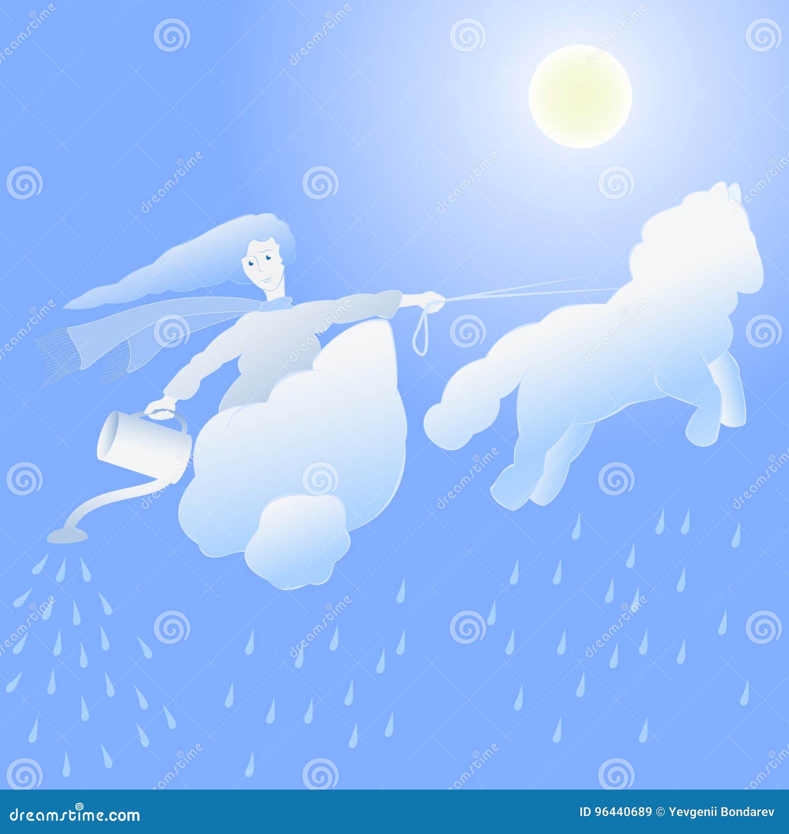 Cartoon character rain stock vector. Illustration of season - 96440689