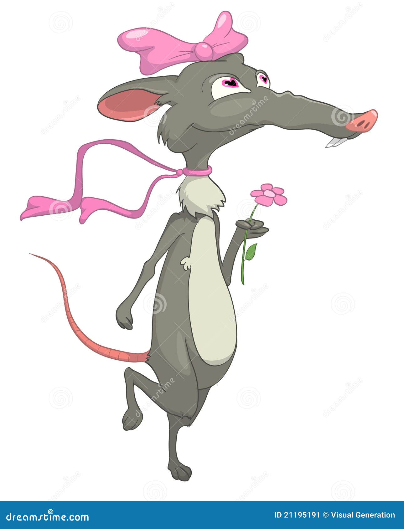 Cartoon Character Rat stock vector. Illustration of sweet - 21195191