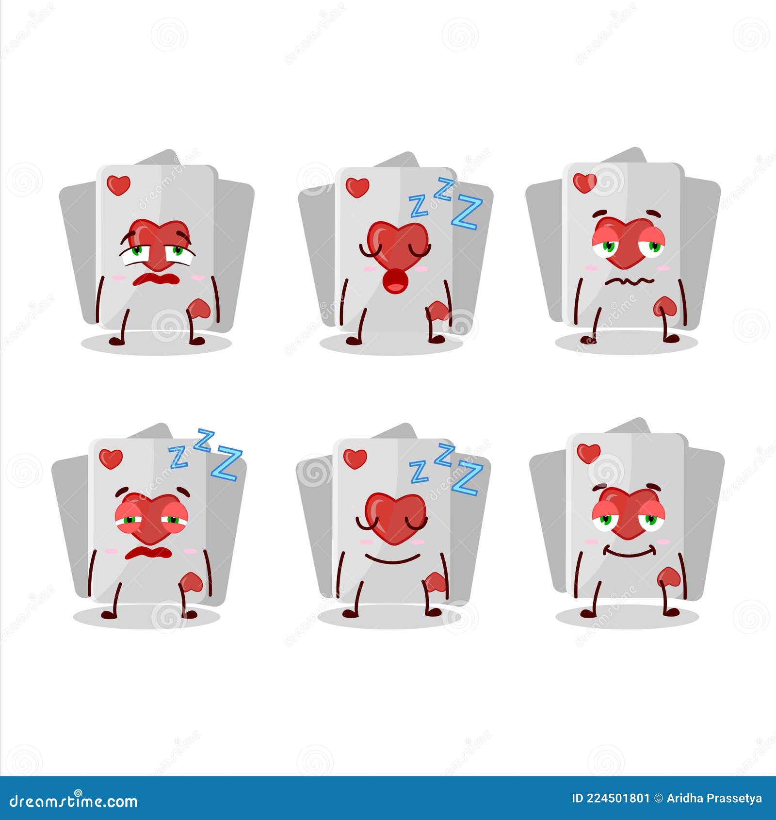 Remi Card Club Cartoon Character With Sad Expression Vector ...