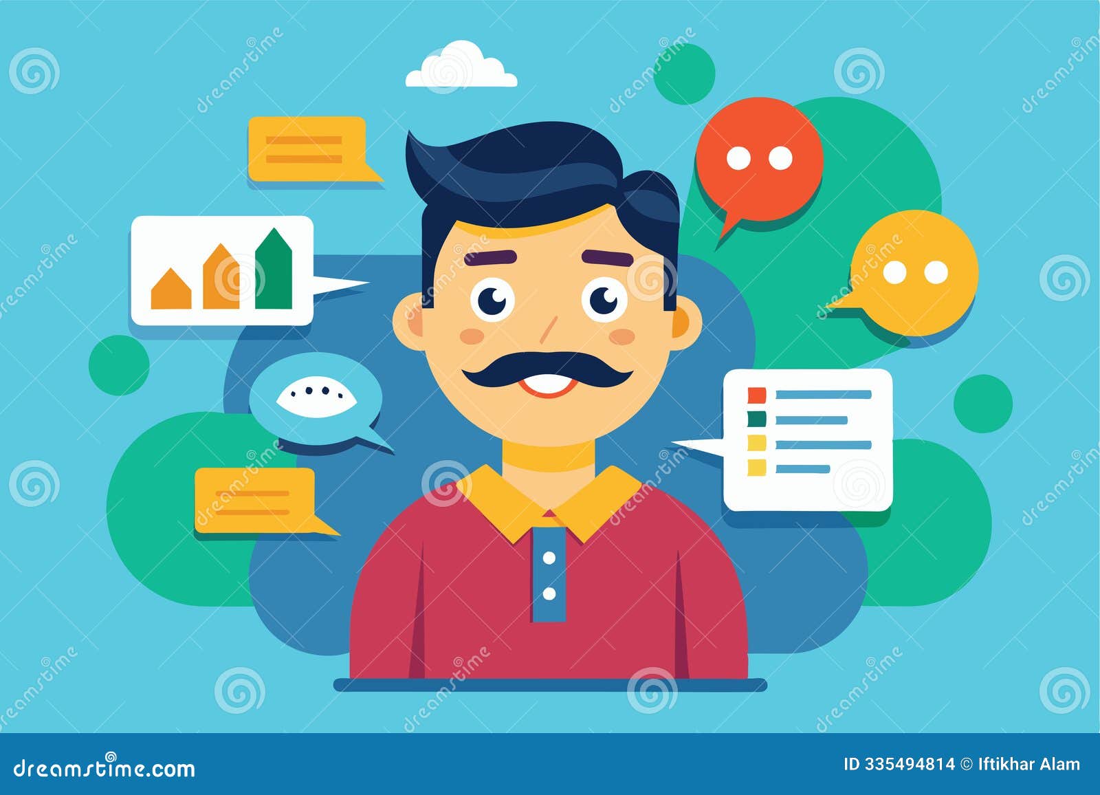 A Cartoon Character Represents Sentiment Analysis, Showcasing Various ...