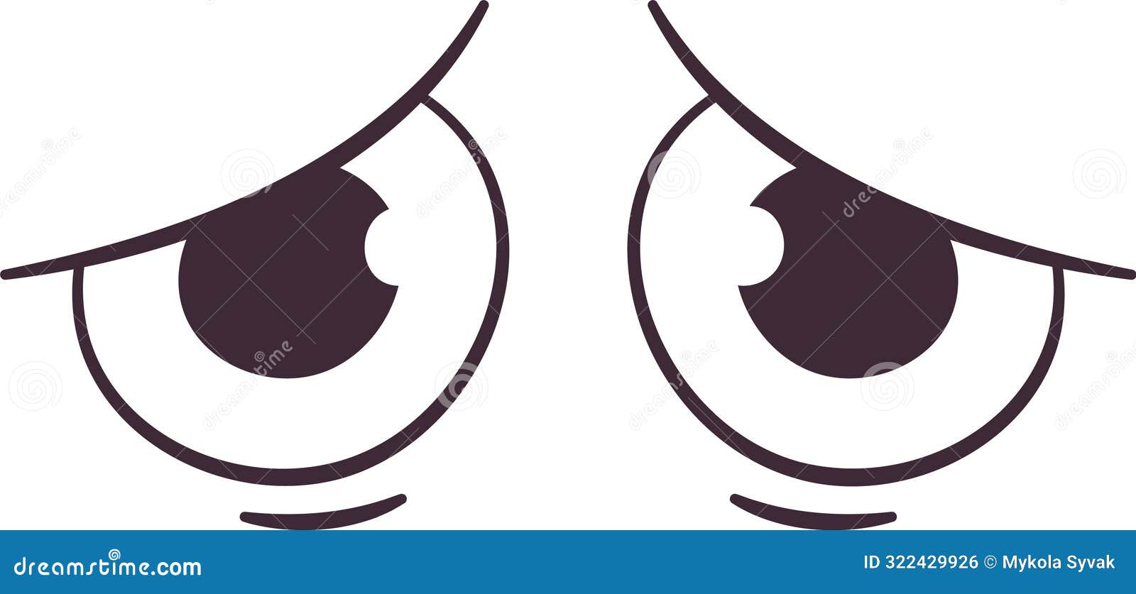 Cartoon Character Sad Eyes stock vector. Illustration of funny - 322429926