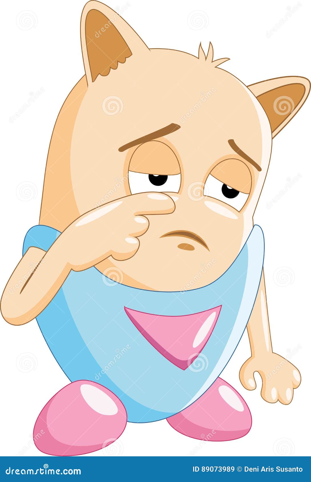 Cartoon character sad stock vector. Illustration of comic - 89073989